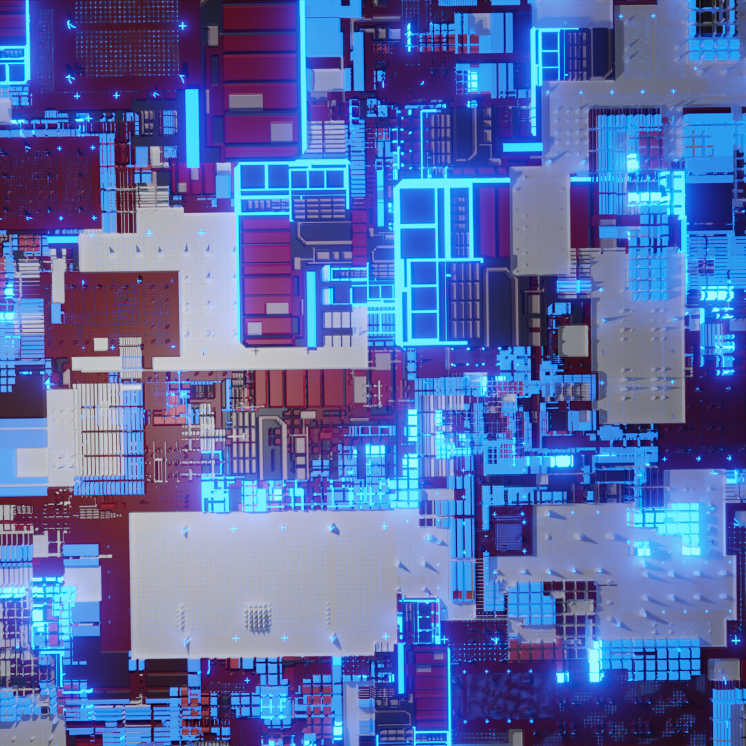 ArtStation - Sci-fi Motherboard