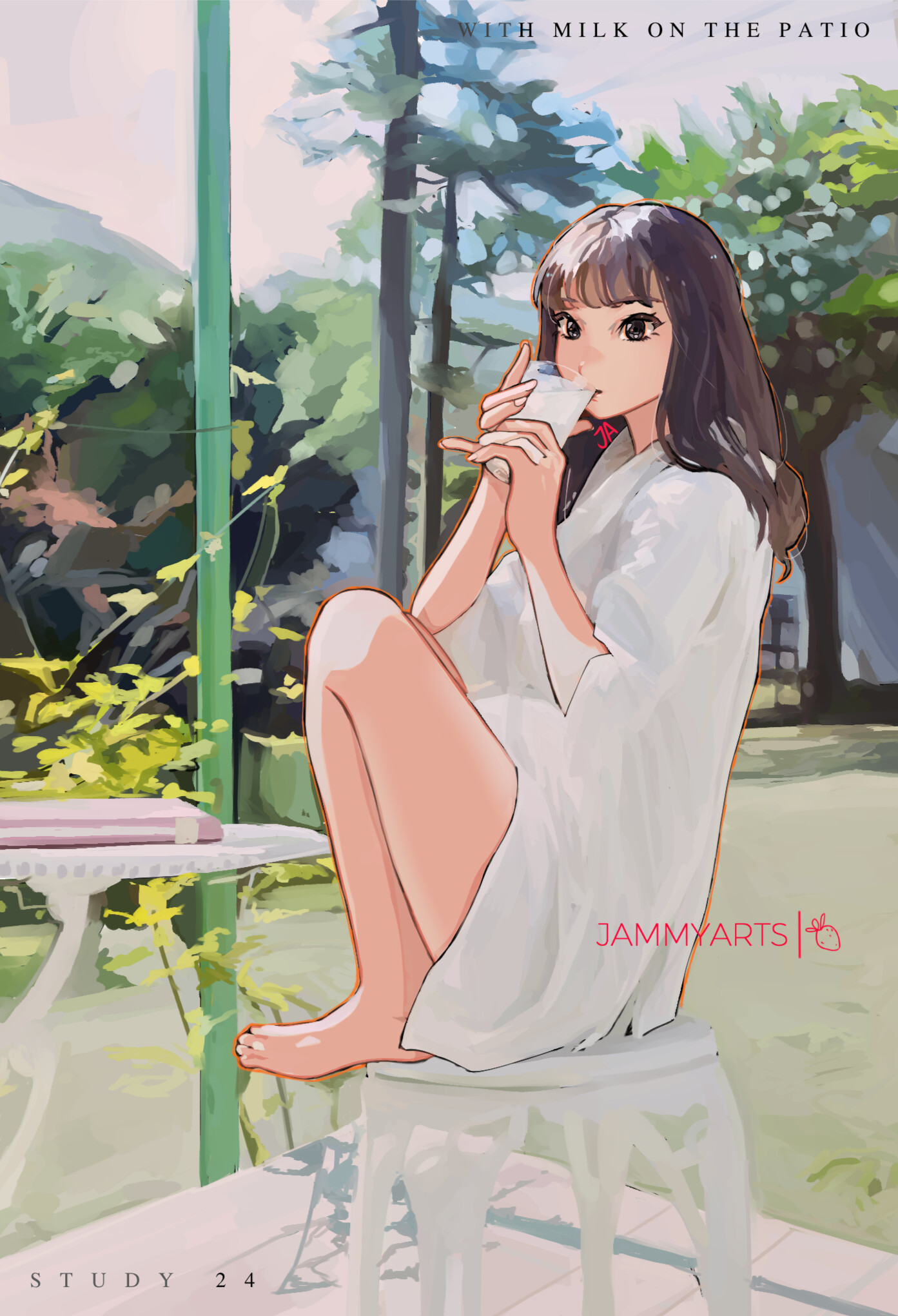 ArtStation - 024: With Milk on the patio~