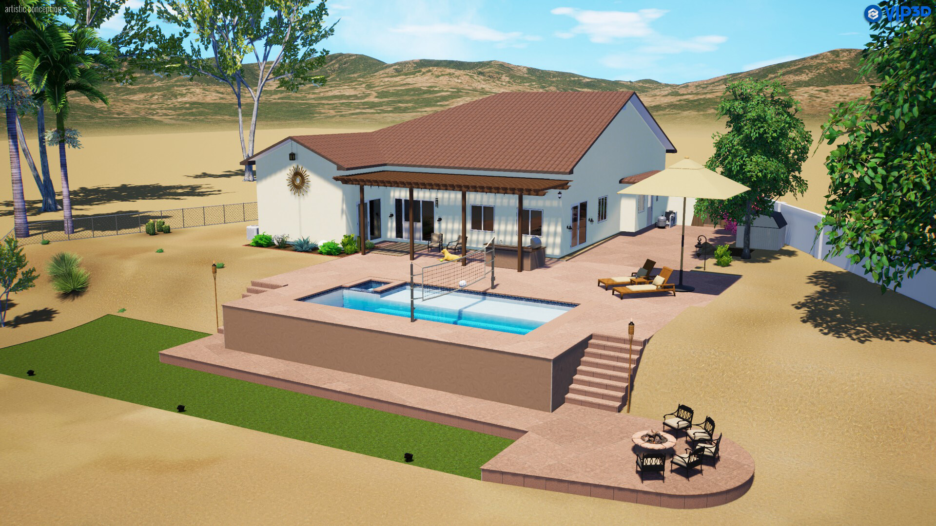 ArtStation - Cajon CA Pool (San Diego)