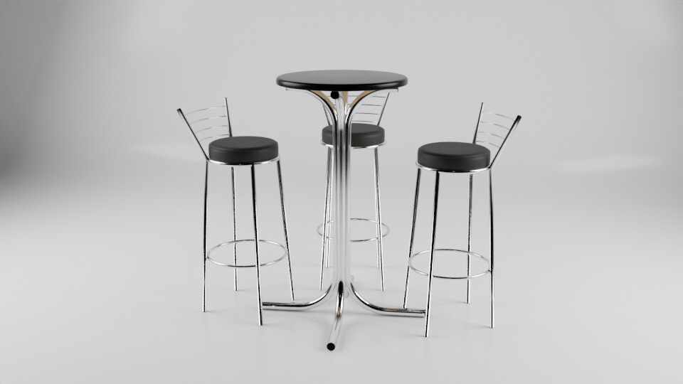 ArtStation - Bar table and Barstool