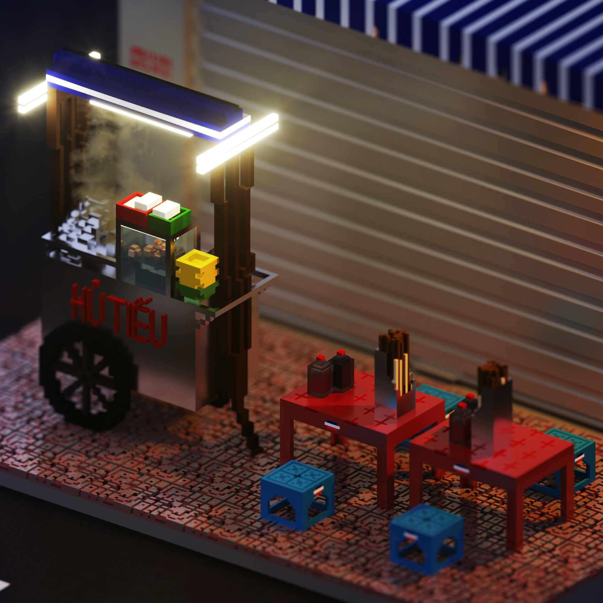 ArtStation - Vietnamese Noodle Stall