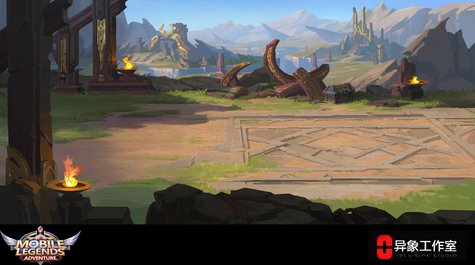 Dawnpu at Art vision studio - Mobile Legends: Adventure background