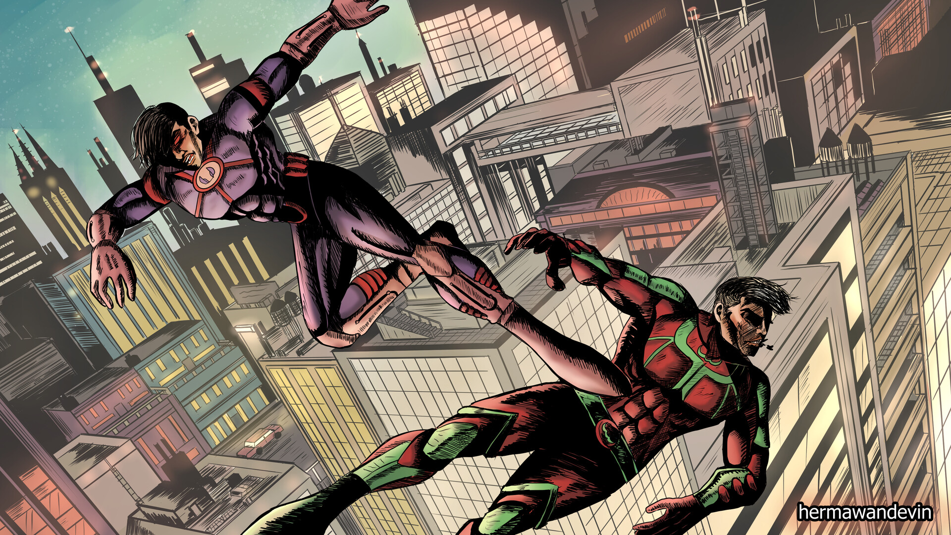 ArtStation - Superheroes War Part II