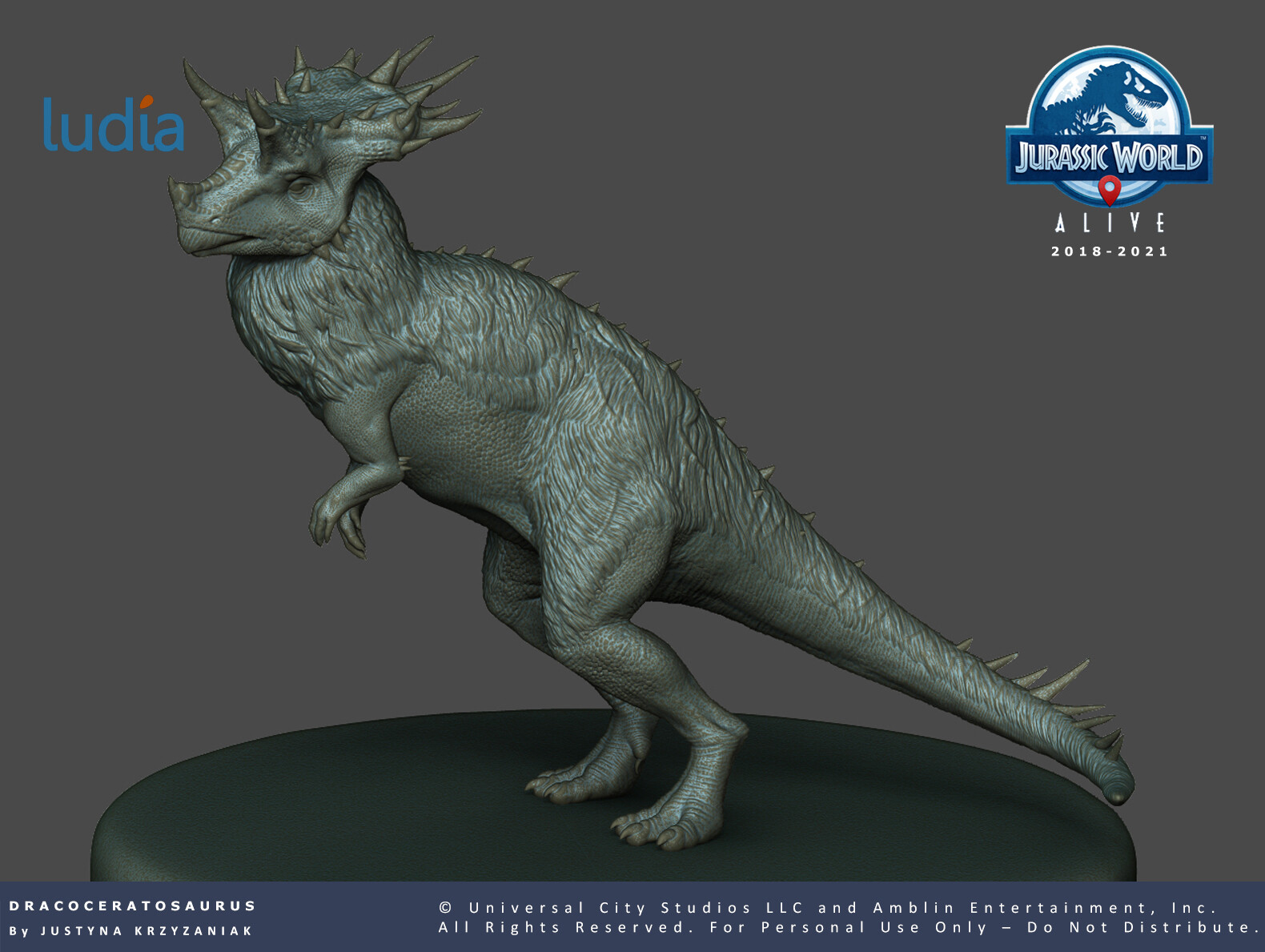 Justyna Krzyzaniak Lornsen - Dracoceratosaurus (Jurassic World Alive)