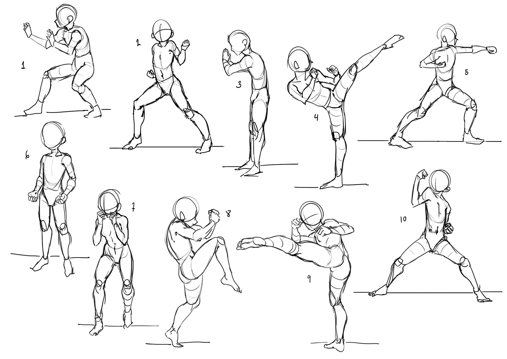 Martial Arts Drawing References
