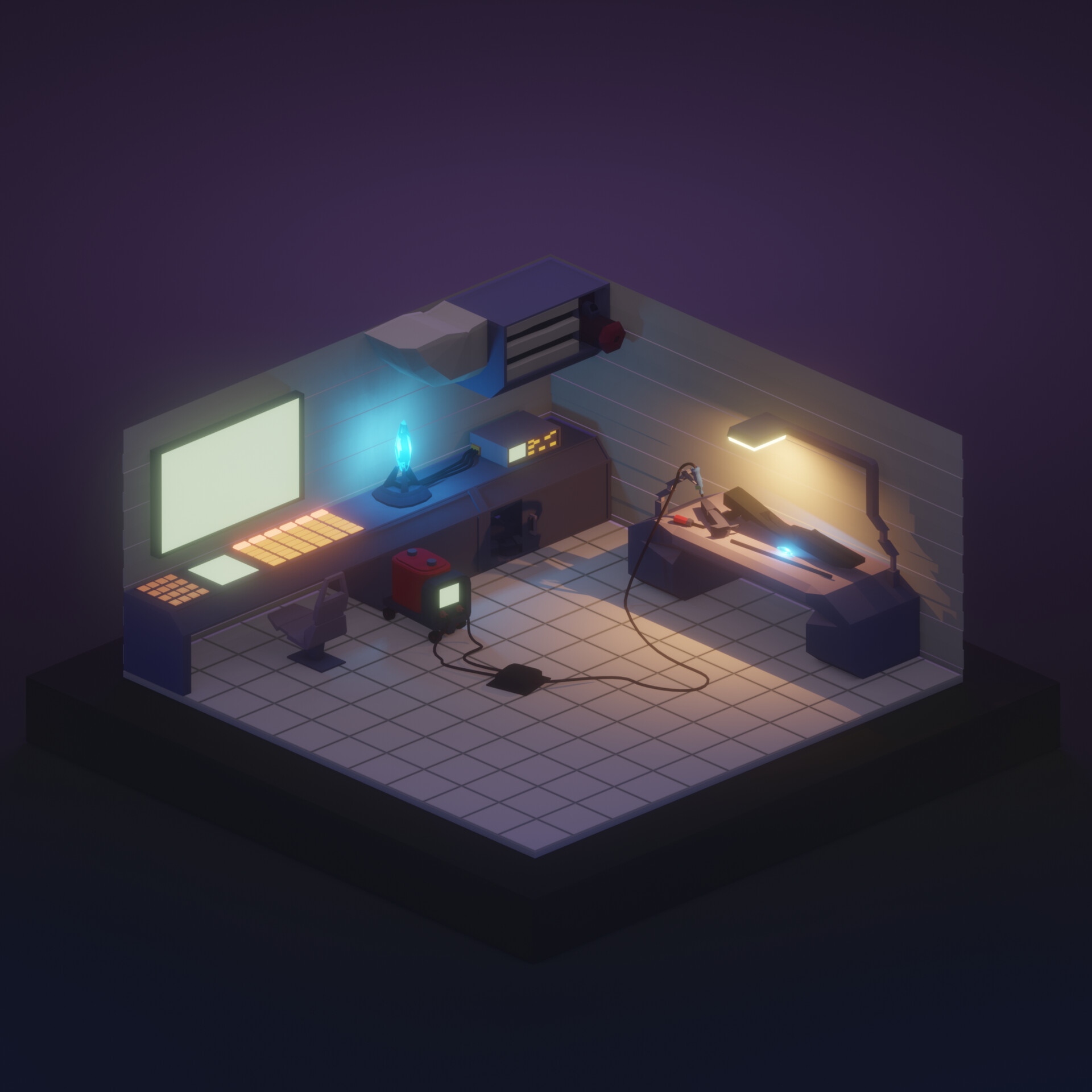 ArtStation - Low poly lab