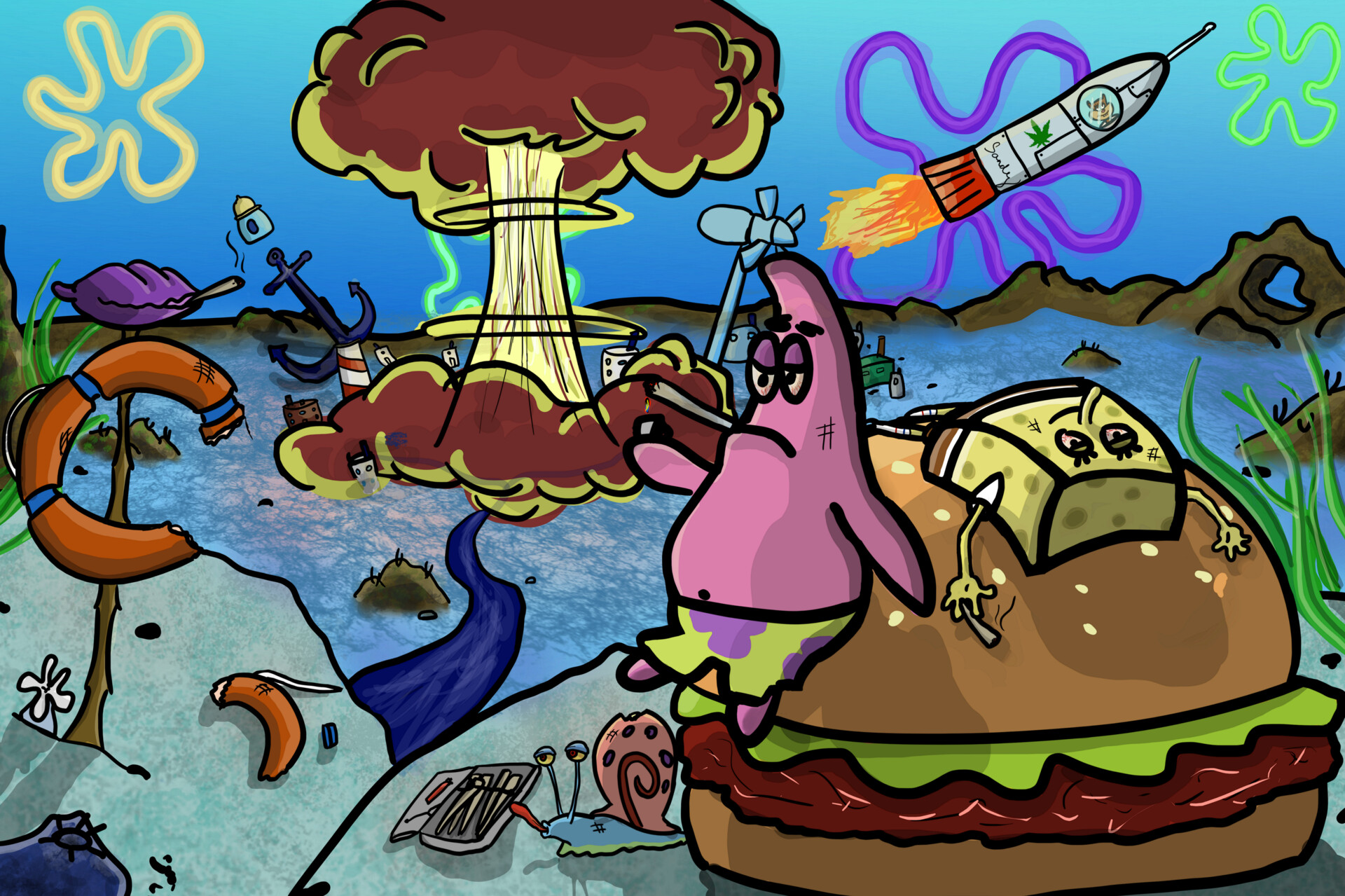 ArtStation - Bikini Bottom The End