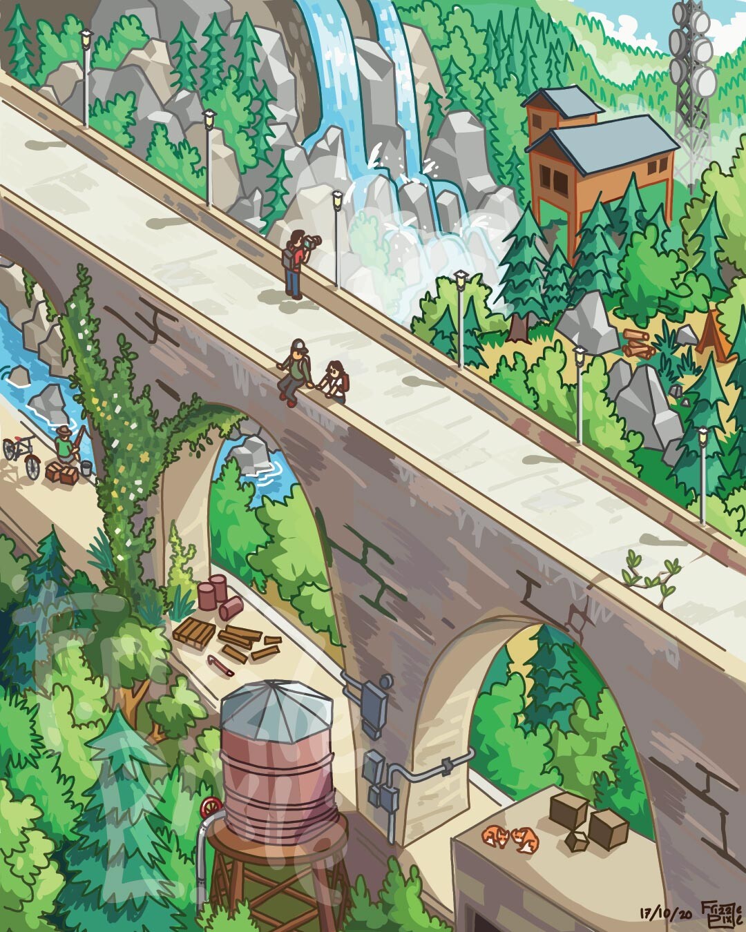 ArtStation - Waterfall Valley