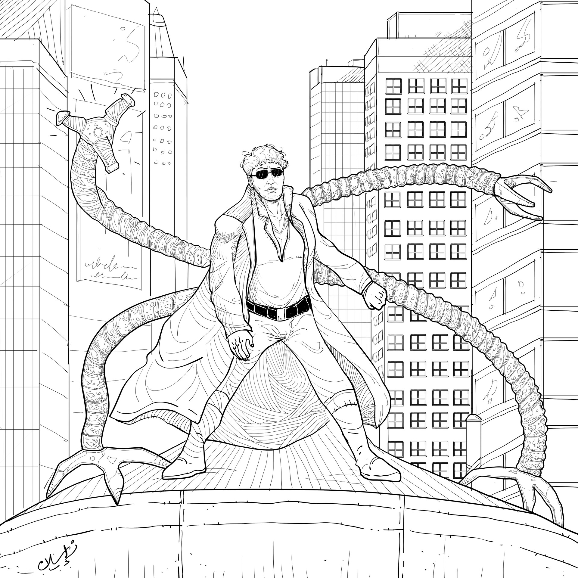 dr octopus coloring pages