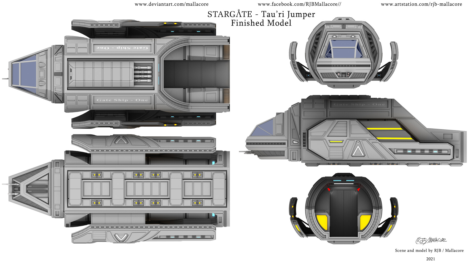 Ryan Begemann - Stargate - Tau'ri Gate Ship / Puddle Jumper - 2021