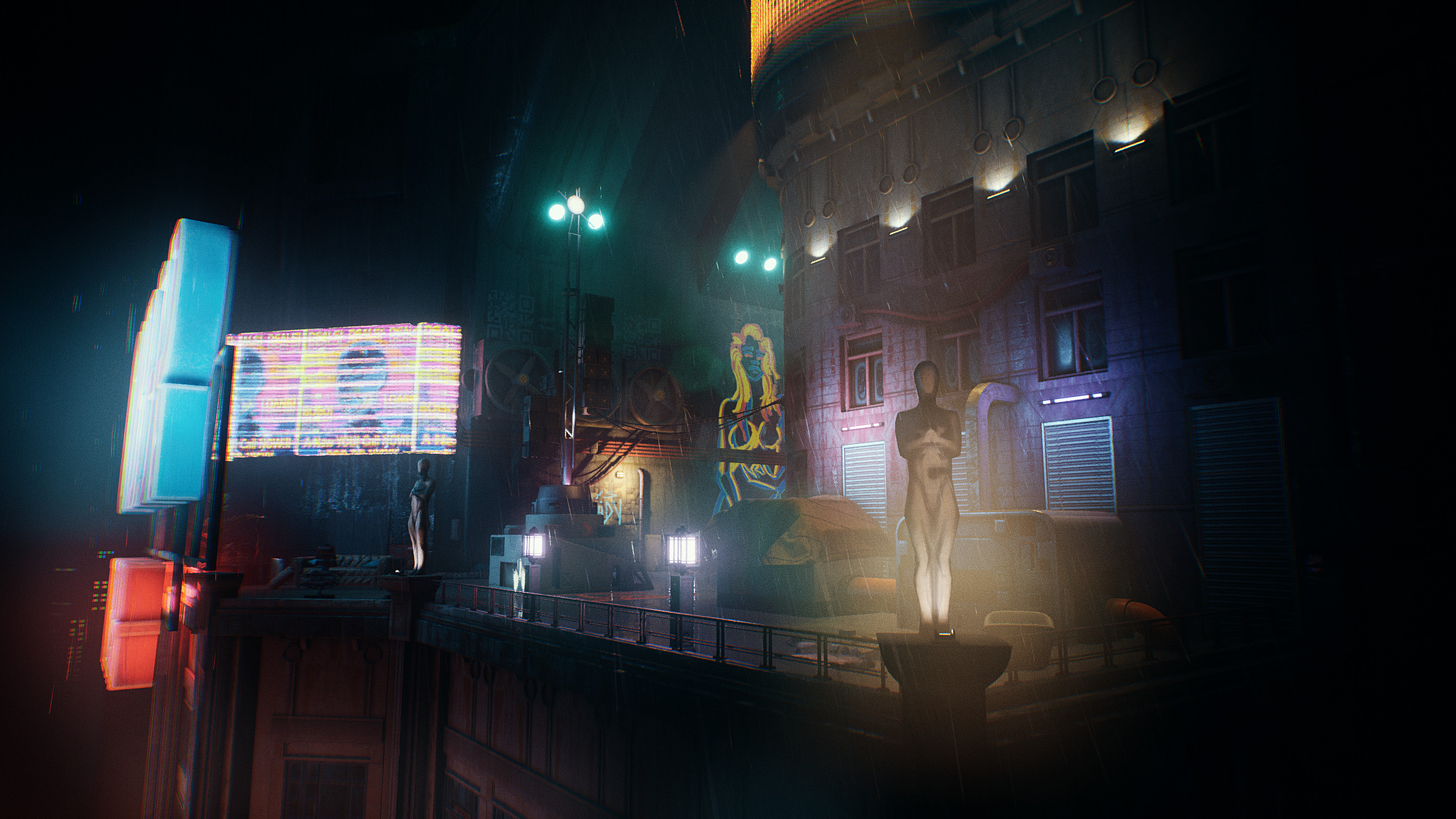 Luis Catenacci - Cyberpunk Rooftop - Unreal Engine 4 Environment