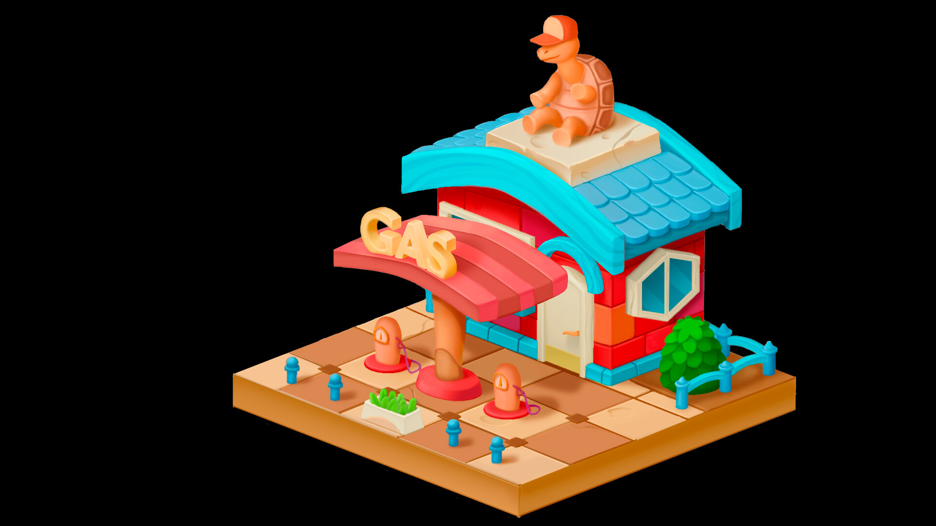 ArtStation - Turtle Gas Station
