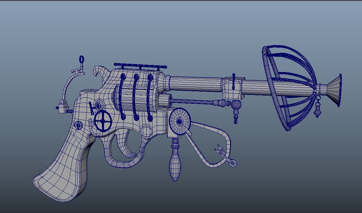 ArtStation - 3d maya gun