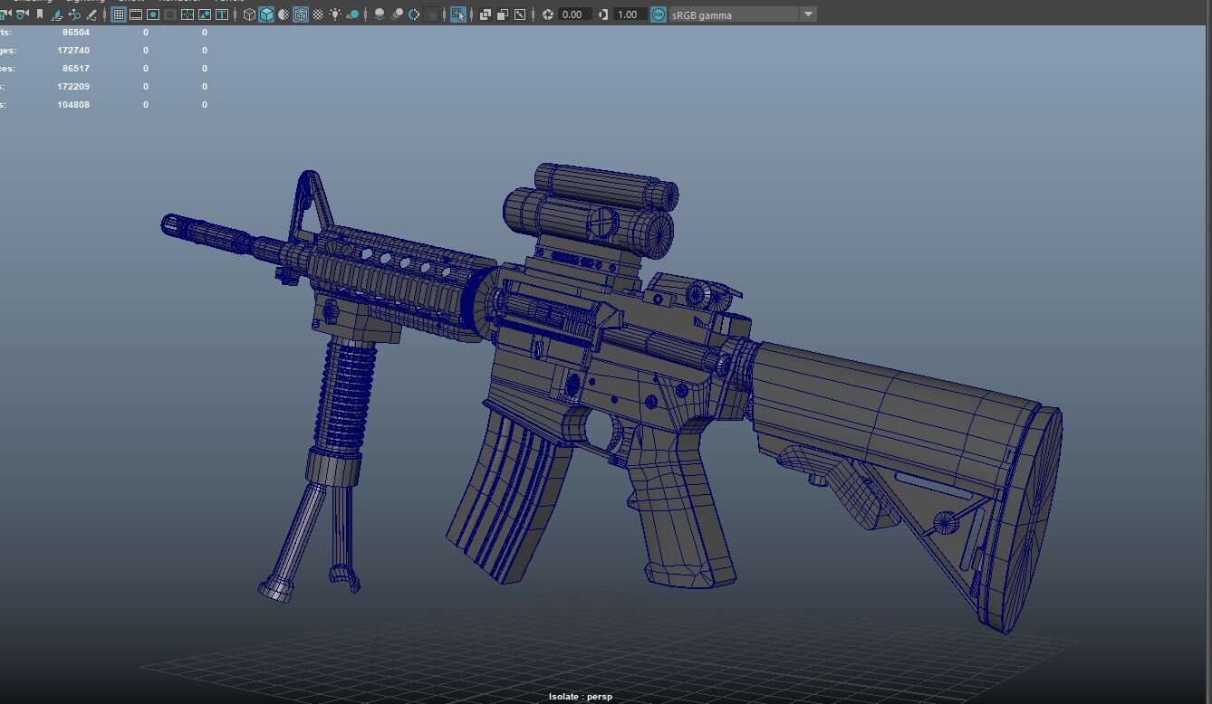 ArtStation - 3d maya gun