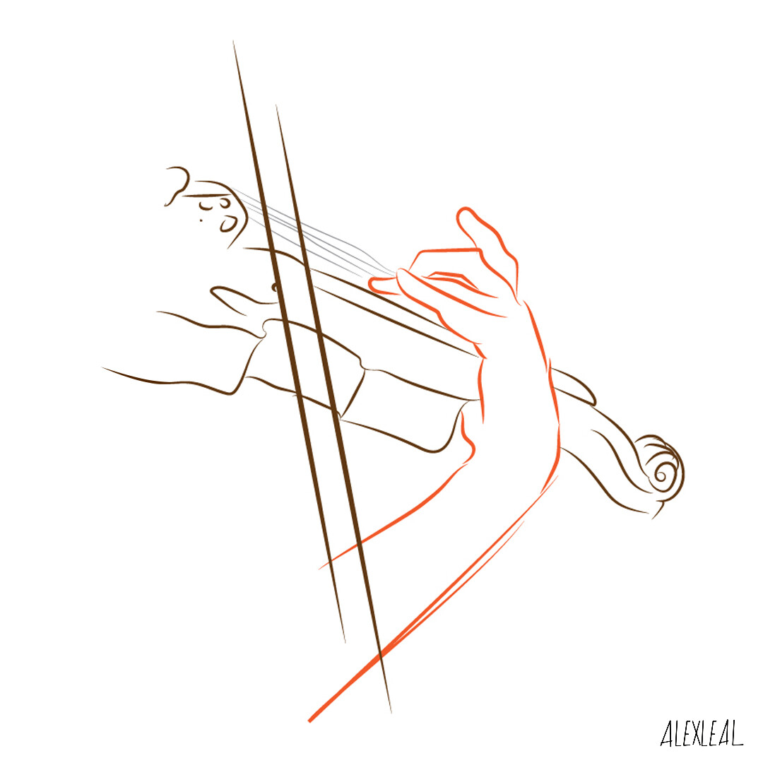 ArtStation - violin in lines