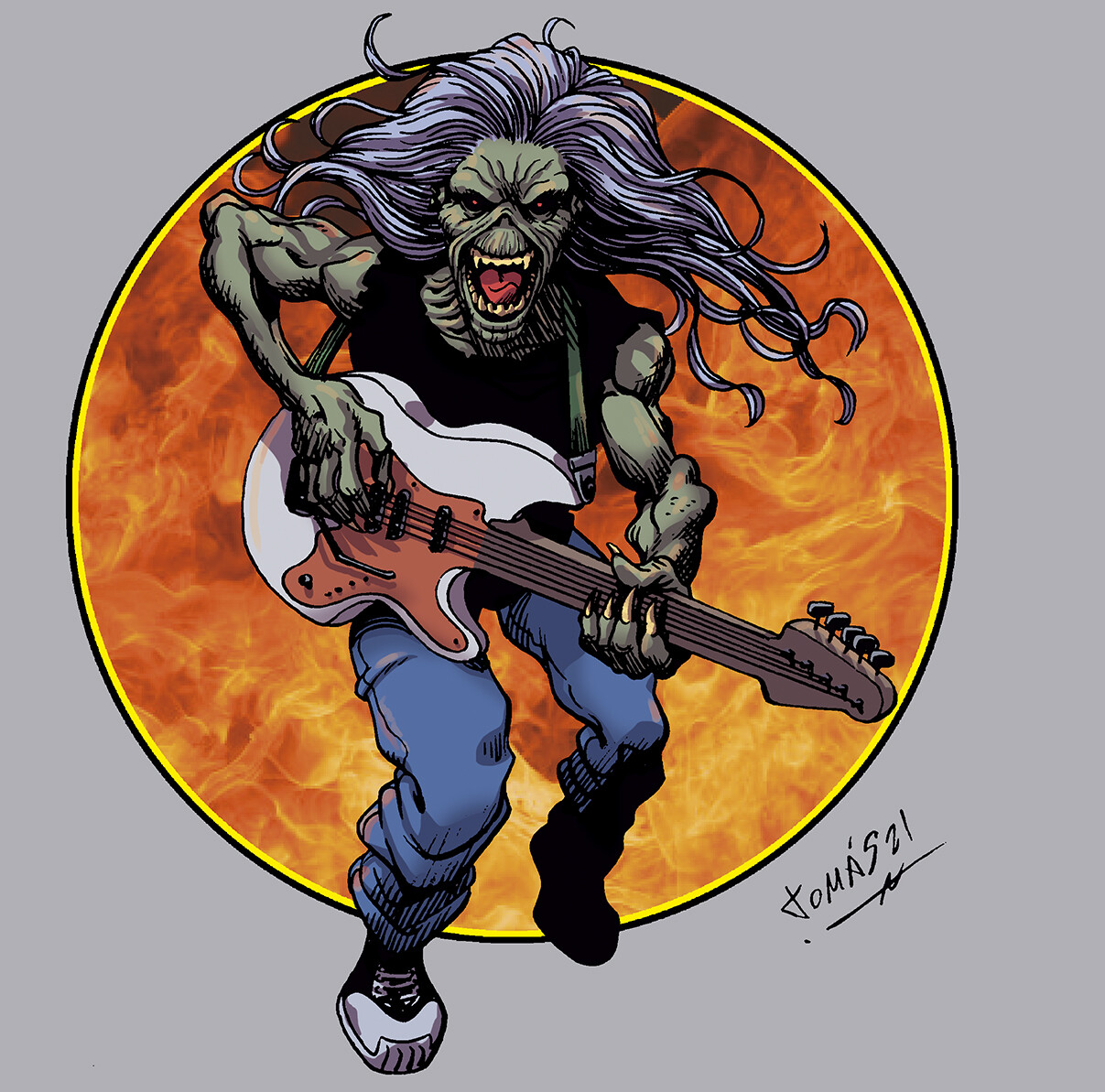 ArtStation - Eddie from Iron Maiden