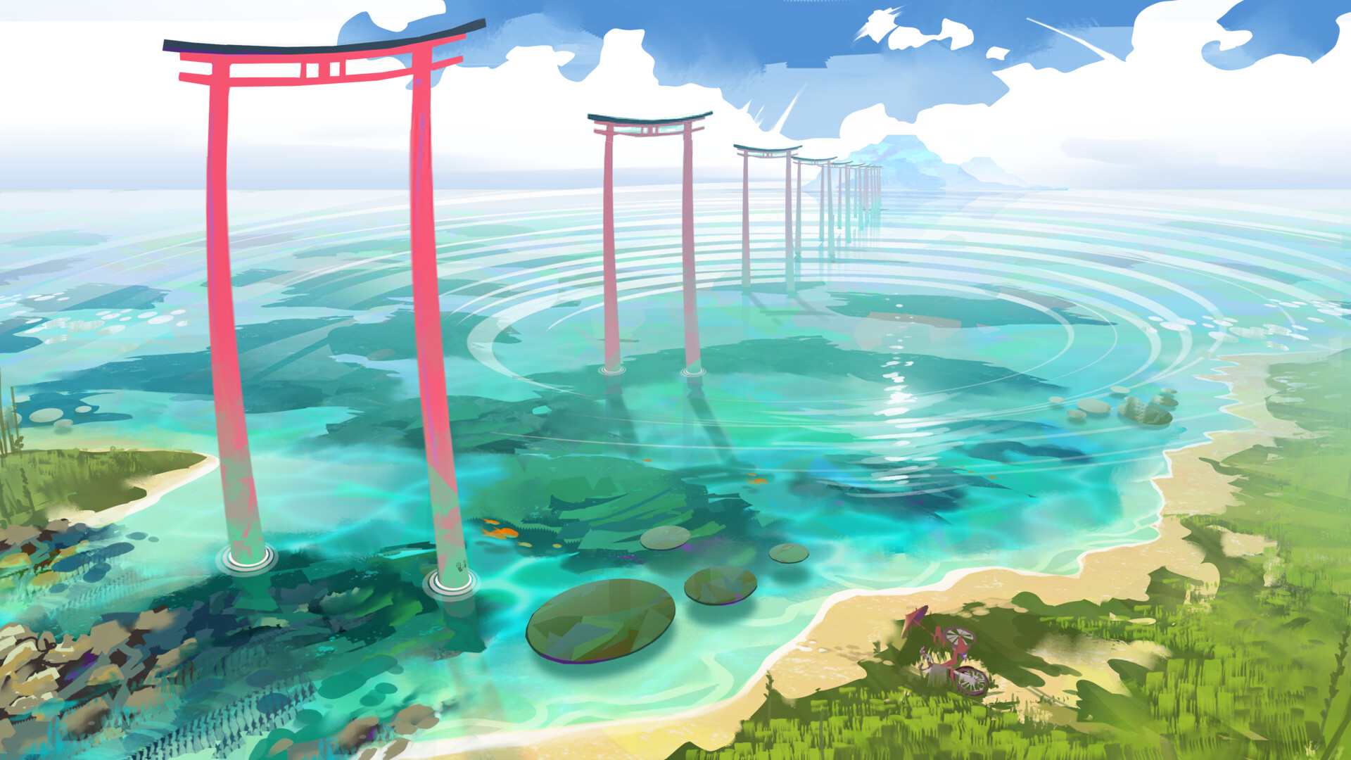 ArtStation - Yokai Game Environment : beach