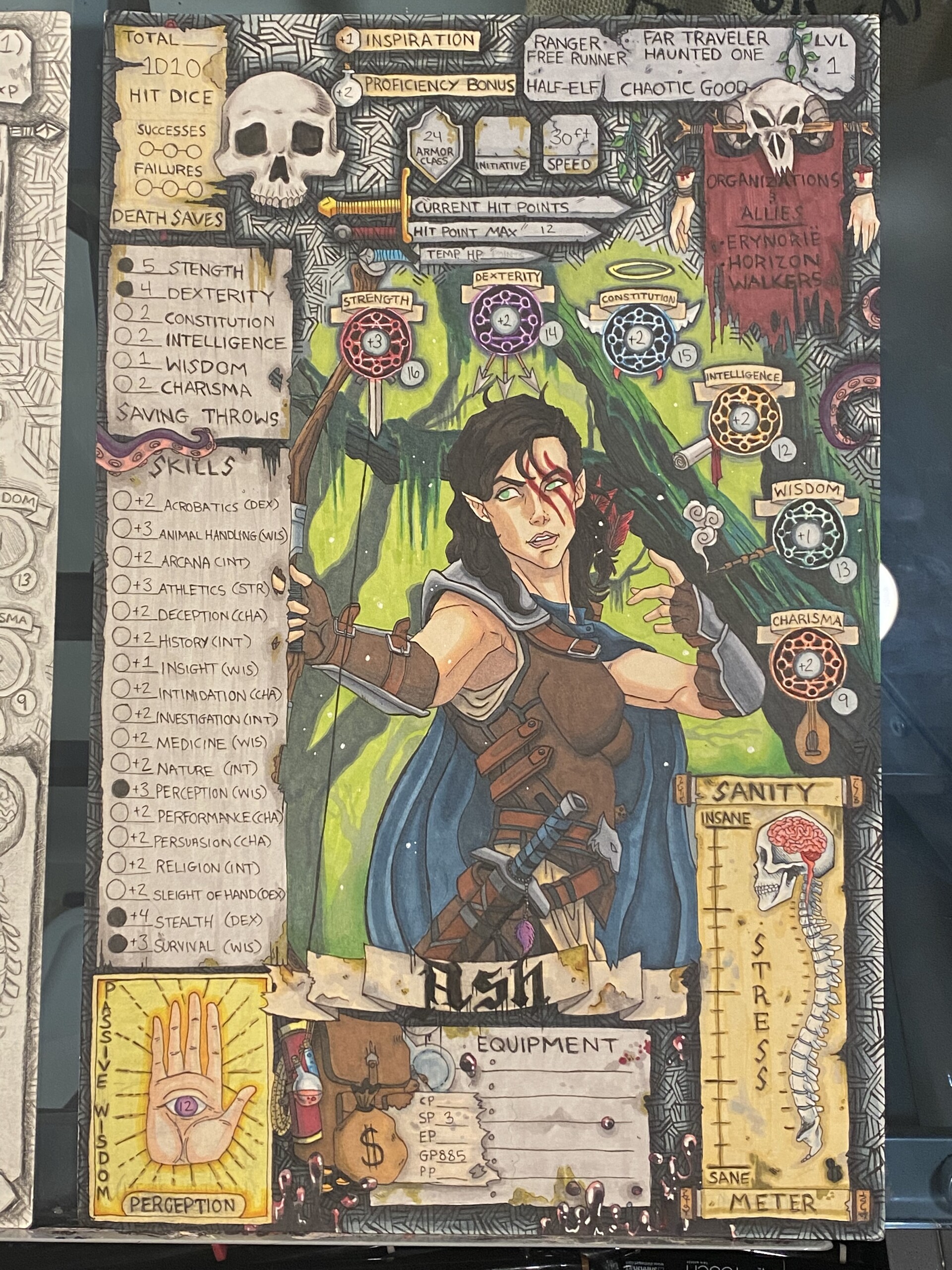 ArtStation - Custom character sheet