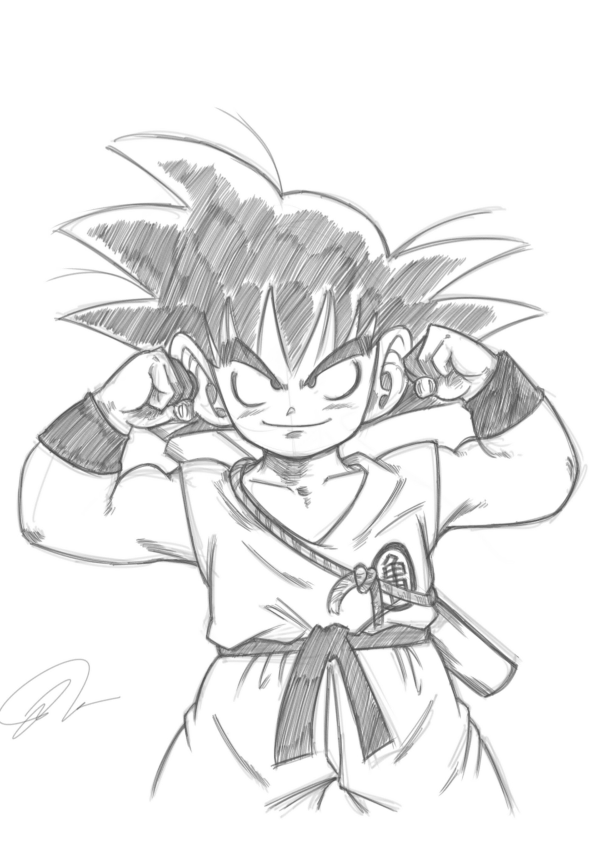 ArtStation - Kid Goku Sketch