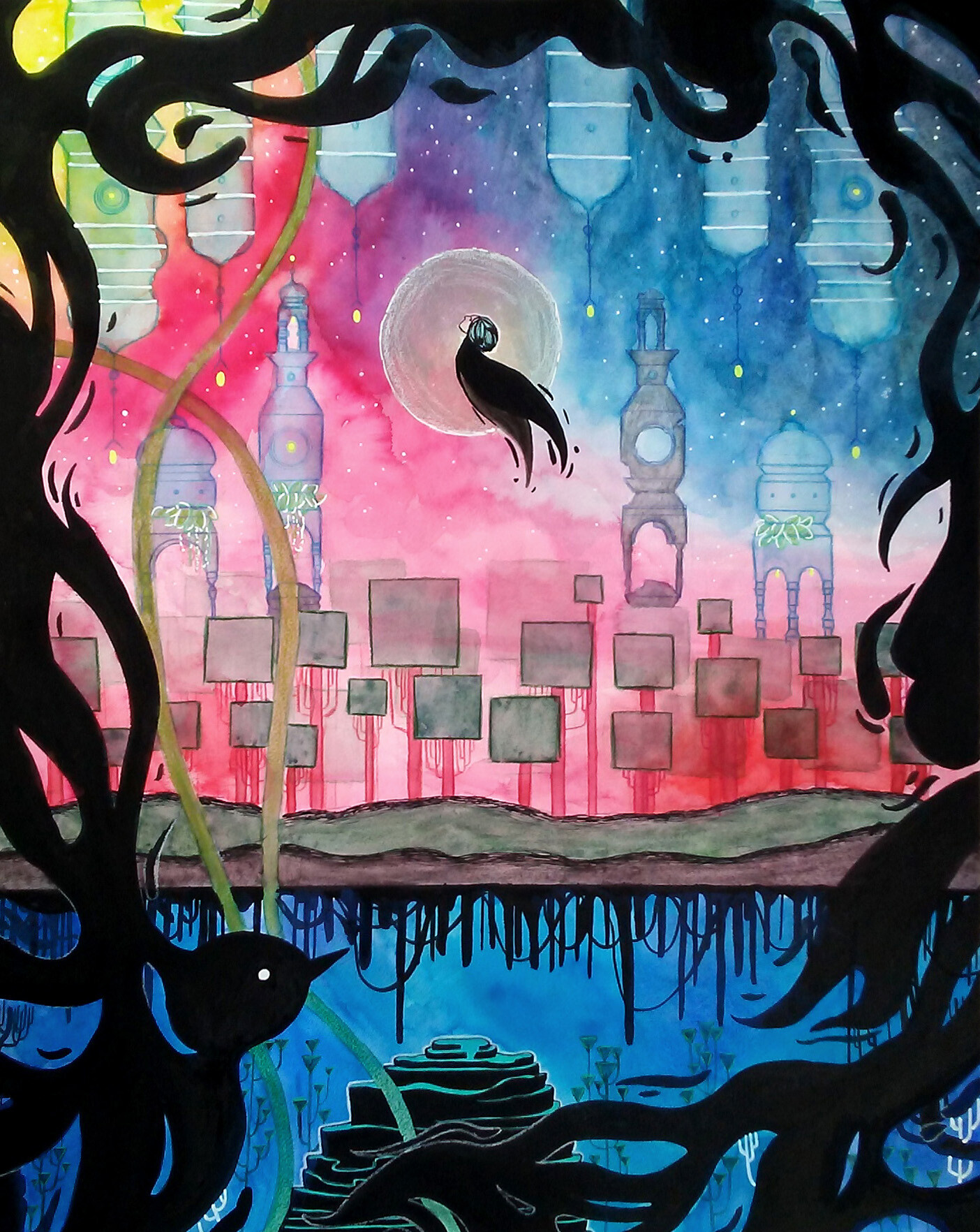 ArtStation - "GRIS" - Watercolor Illustration