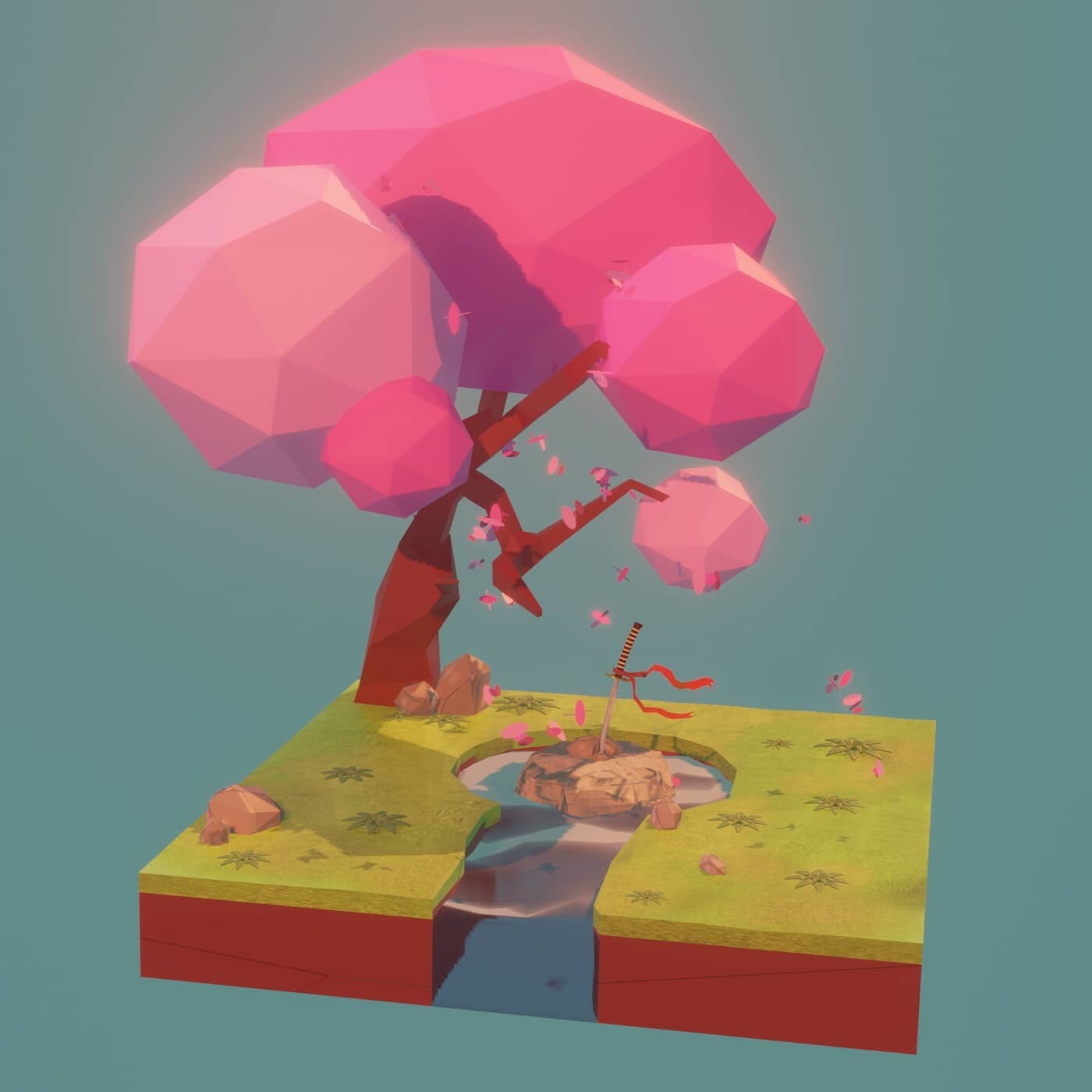 ArtStation - Pink tree