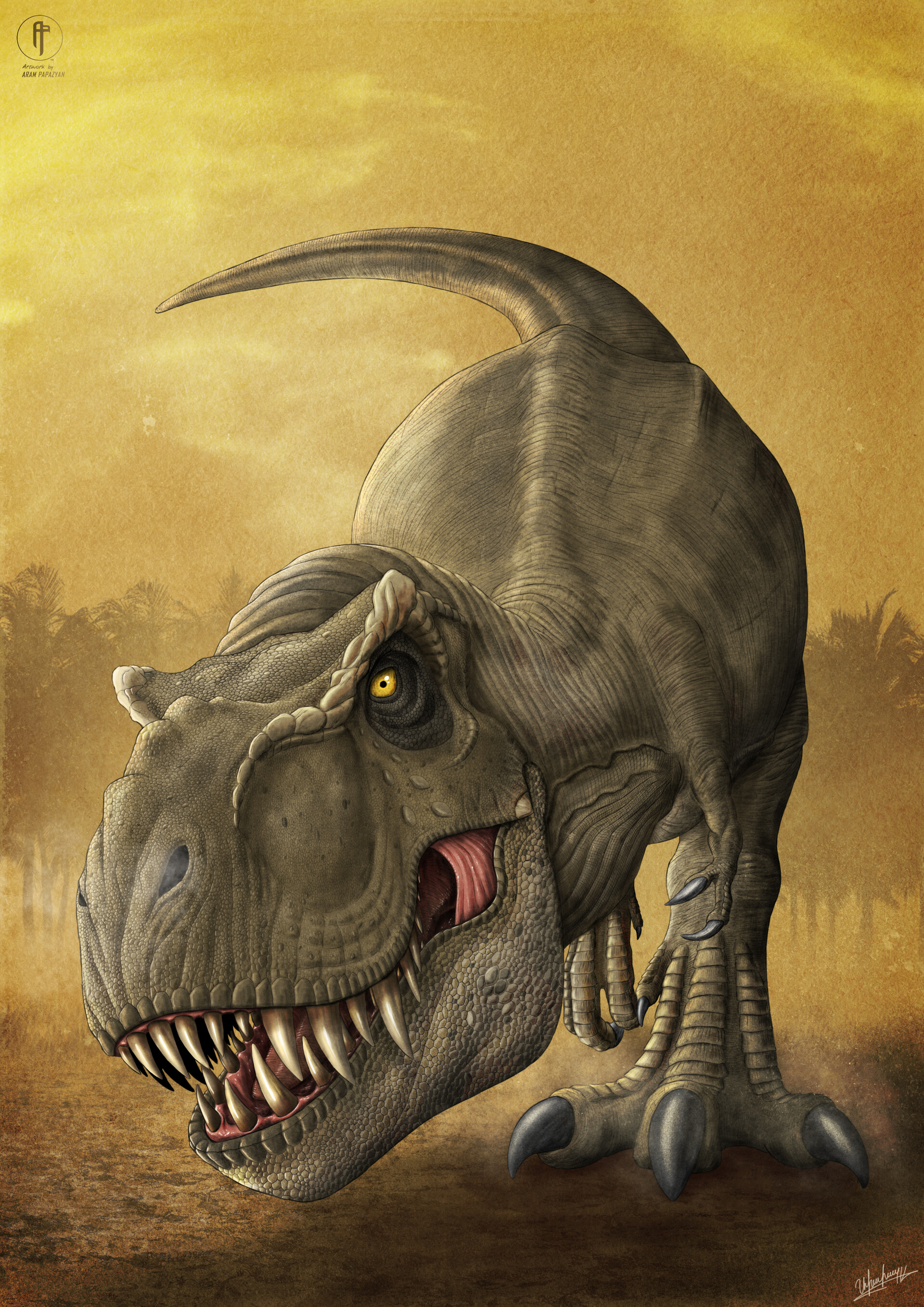 ArtStation - Charging Tyrannosaurus