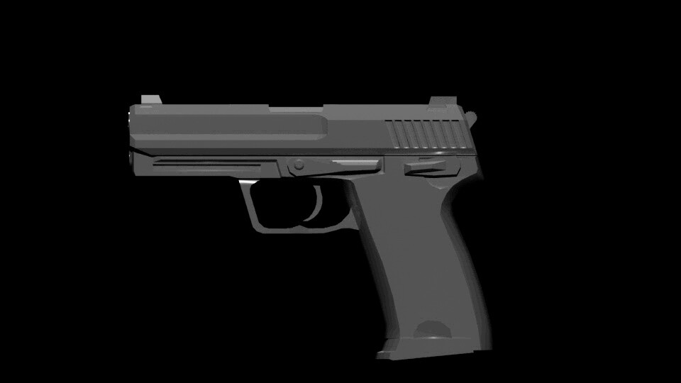 ArtStation - 3d model (pistol)