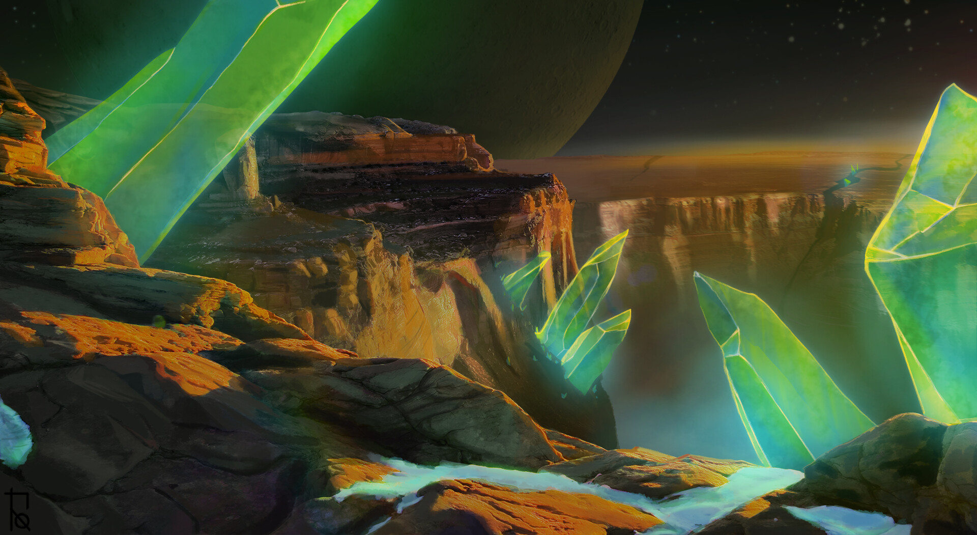 ArtStation - Shattered earth canyon