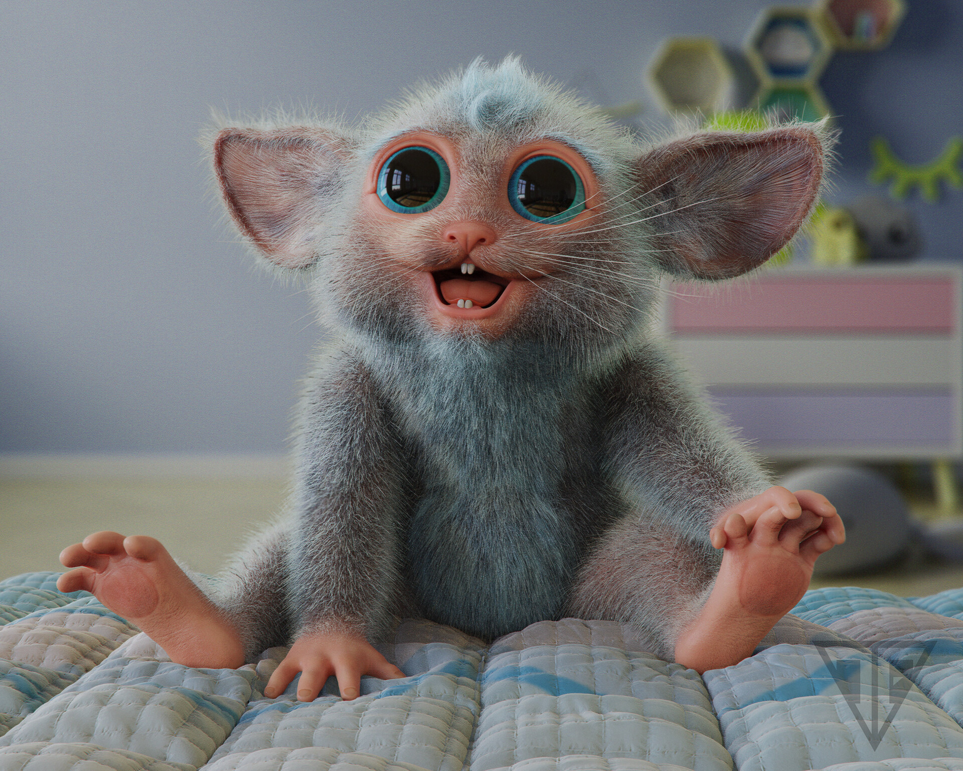 ArtStation - Baby hairy creature