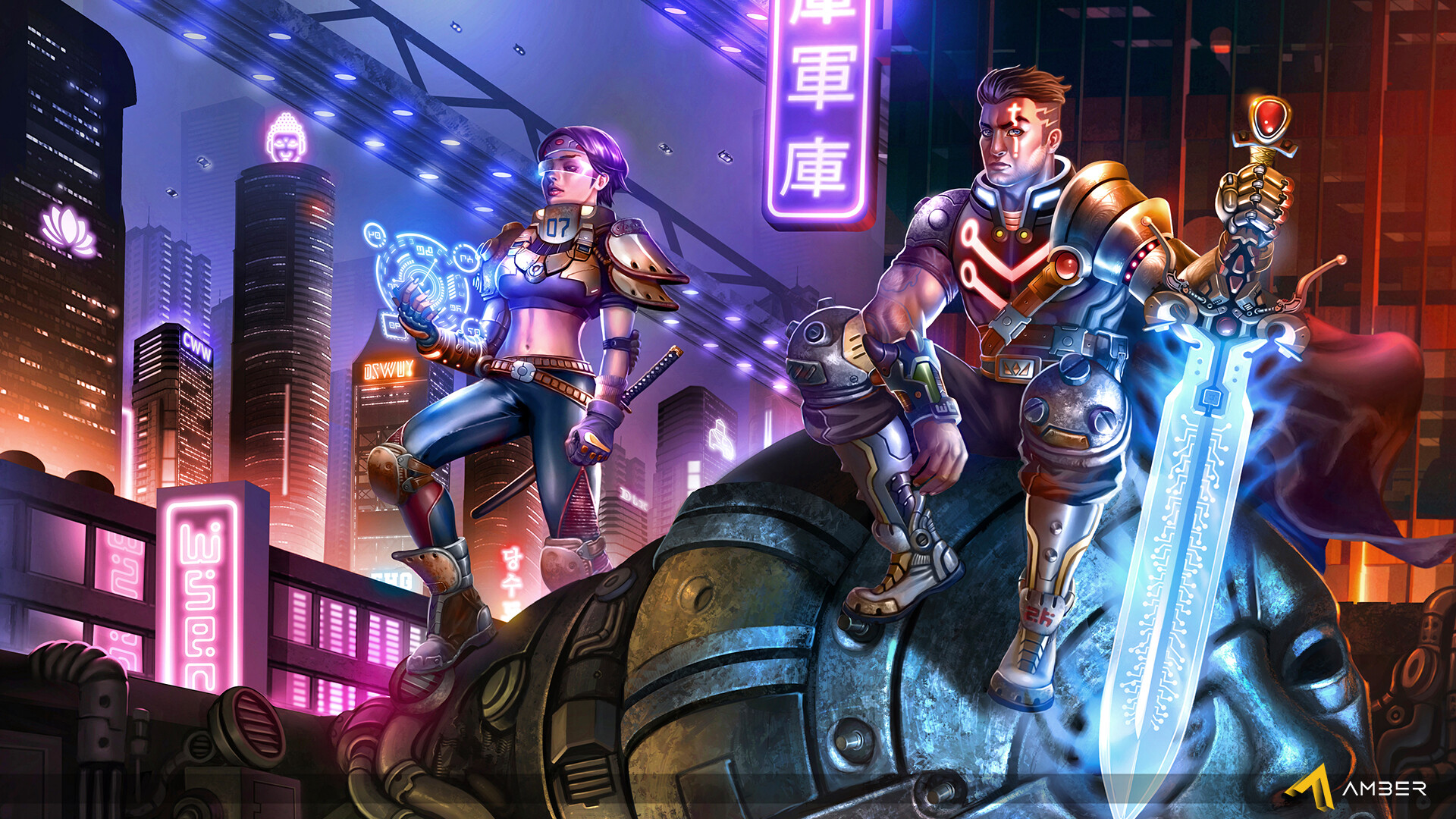 King Arthur 2099 by Raúl Manríquez (Raulman) : Cyberpunk