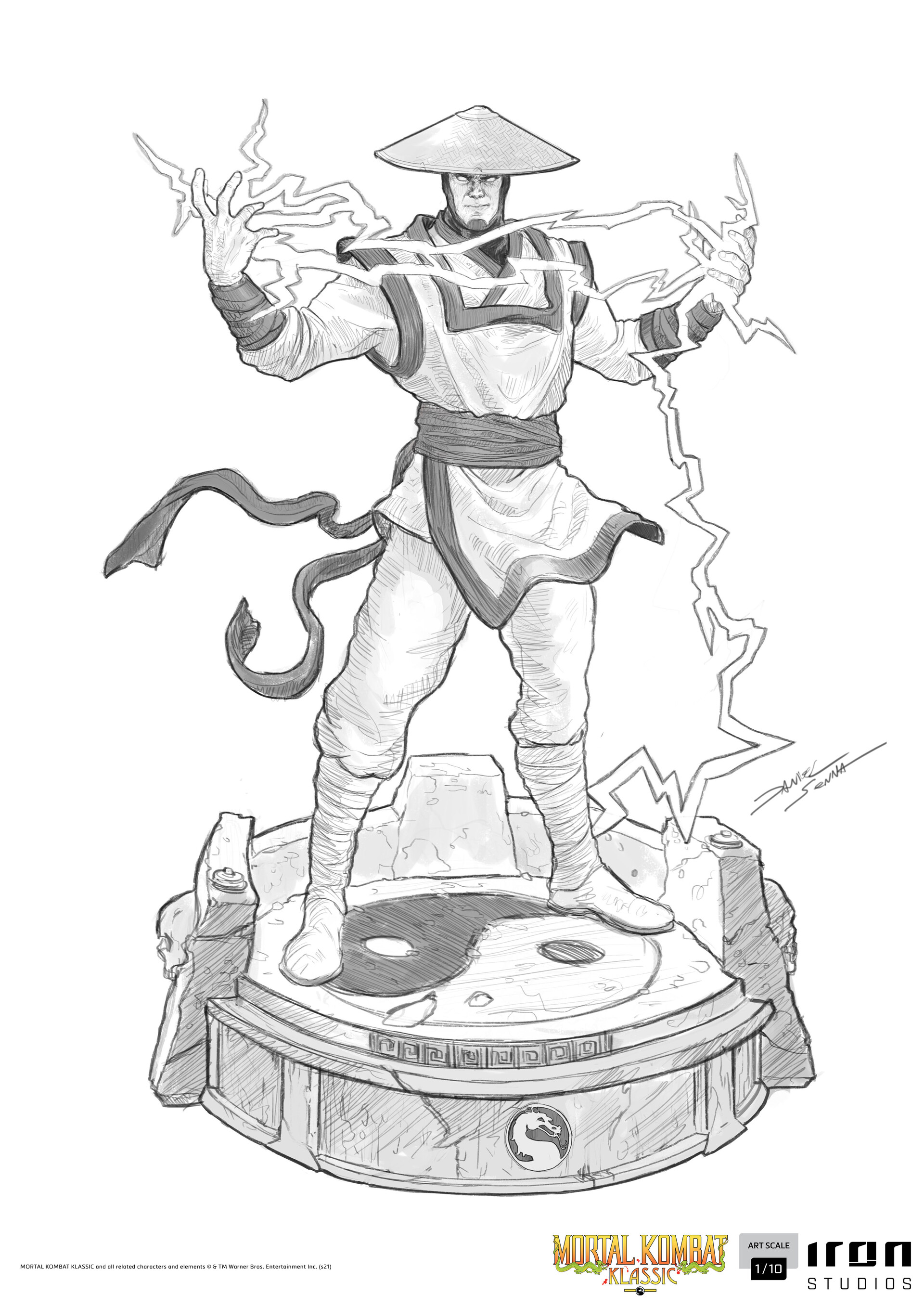raiden mortal kombat coloring pages