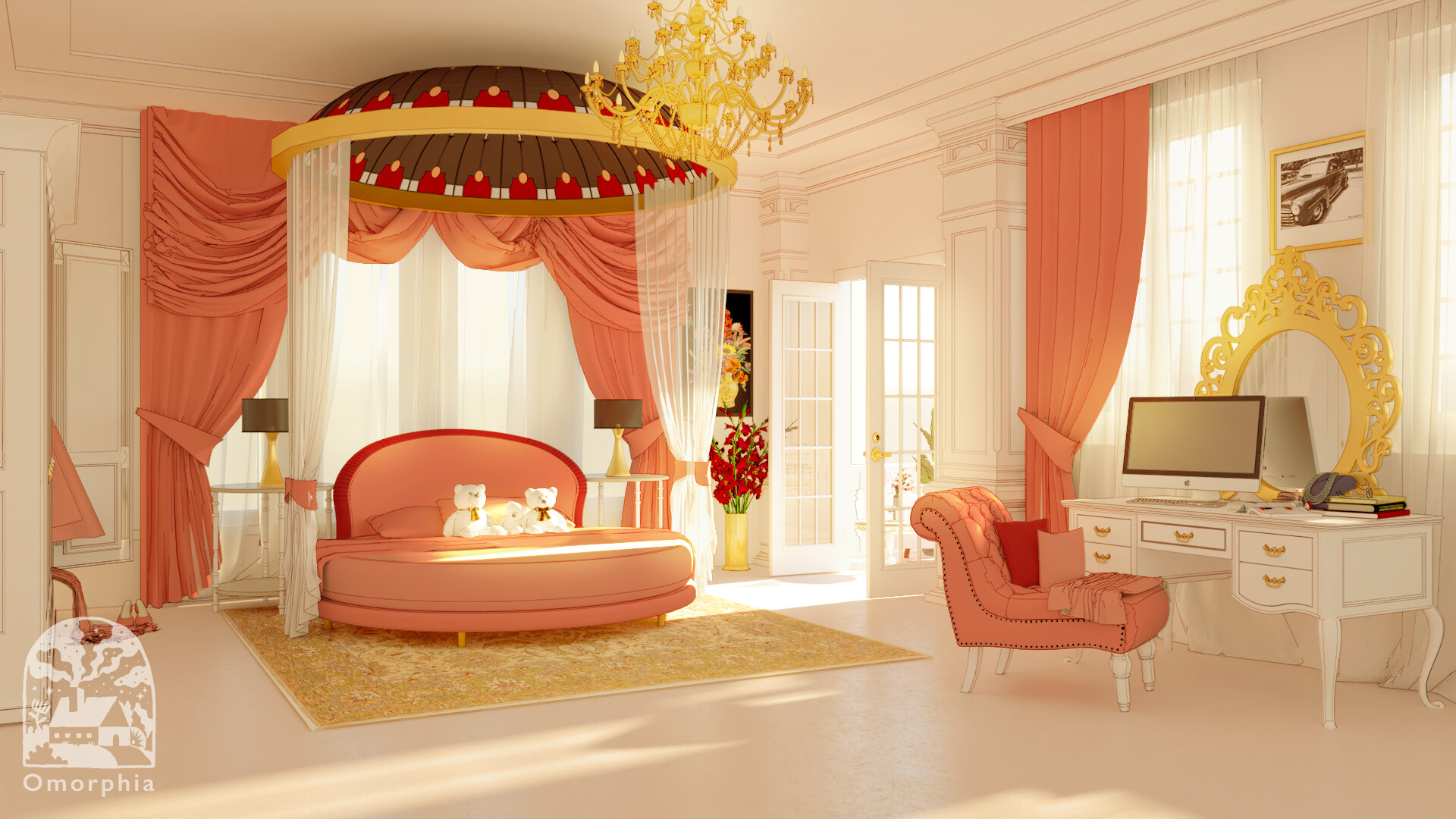 Omorphia Visual - Classic and Monochrome Bedroom