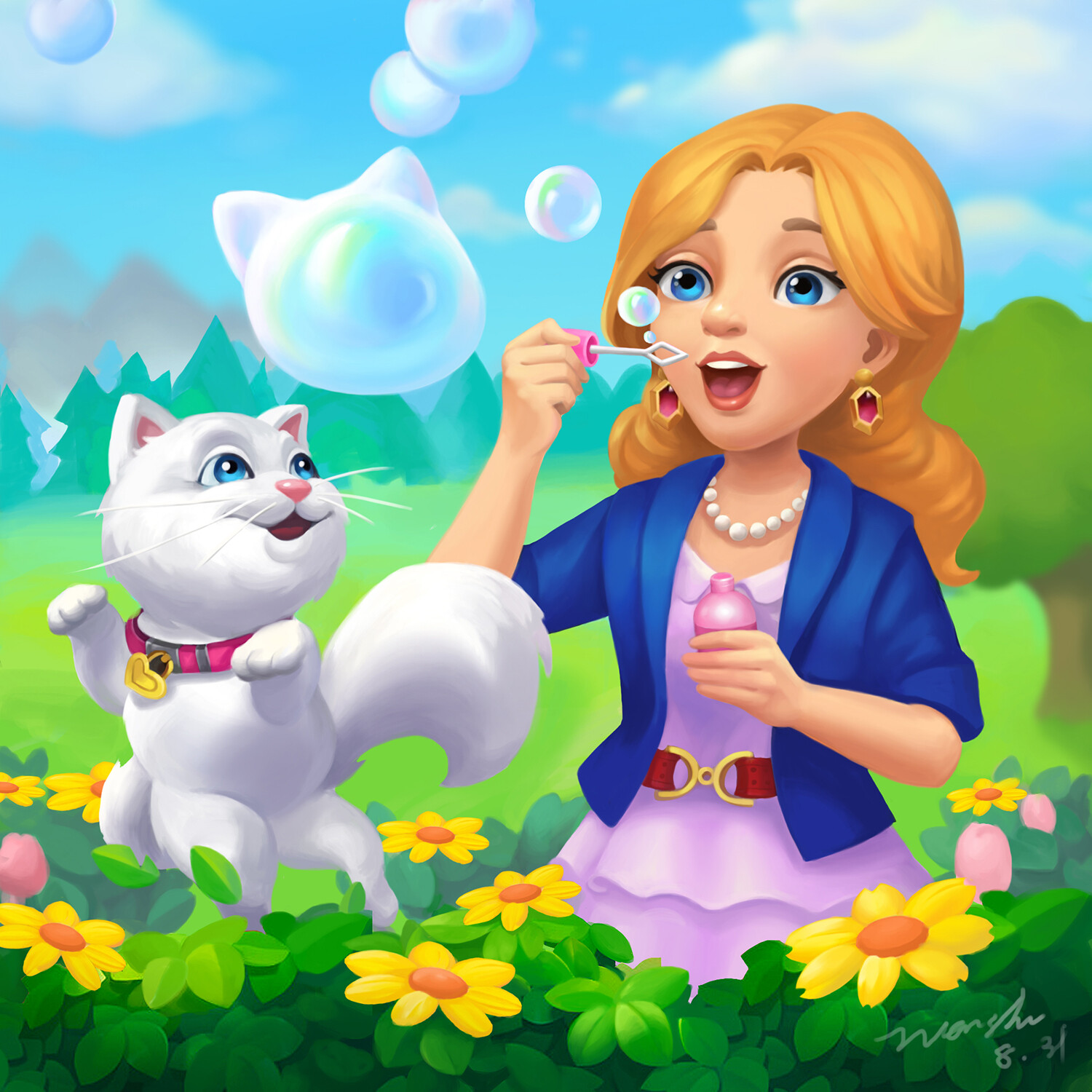 ArtStation - blowing bubbles