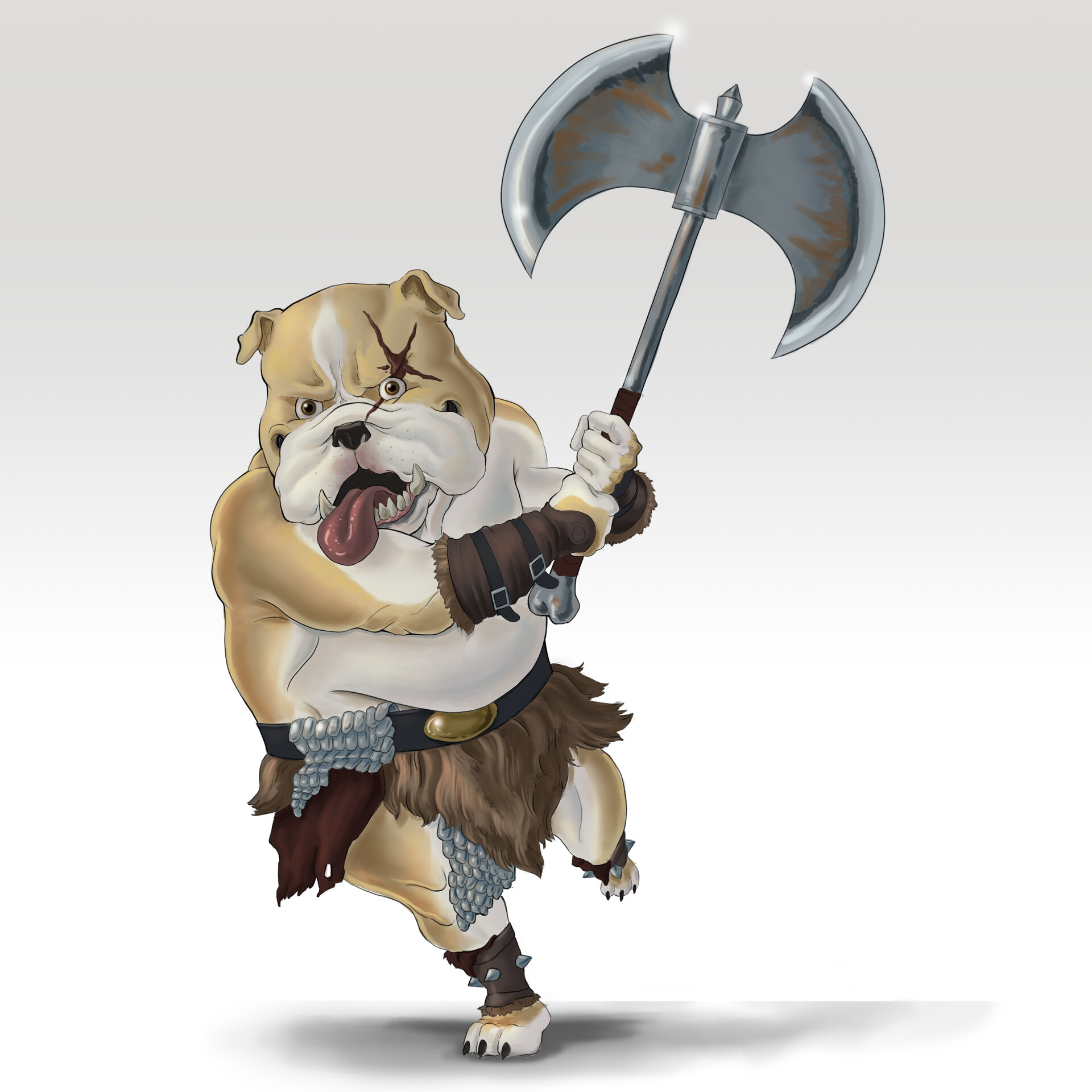 ArtStation - Dungeons & Dogs - Bulldoh, the Barbarian