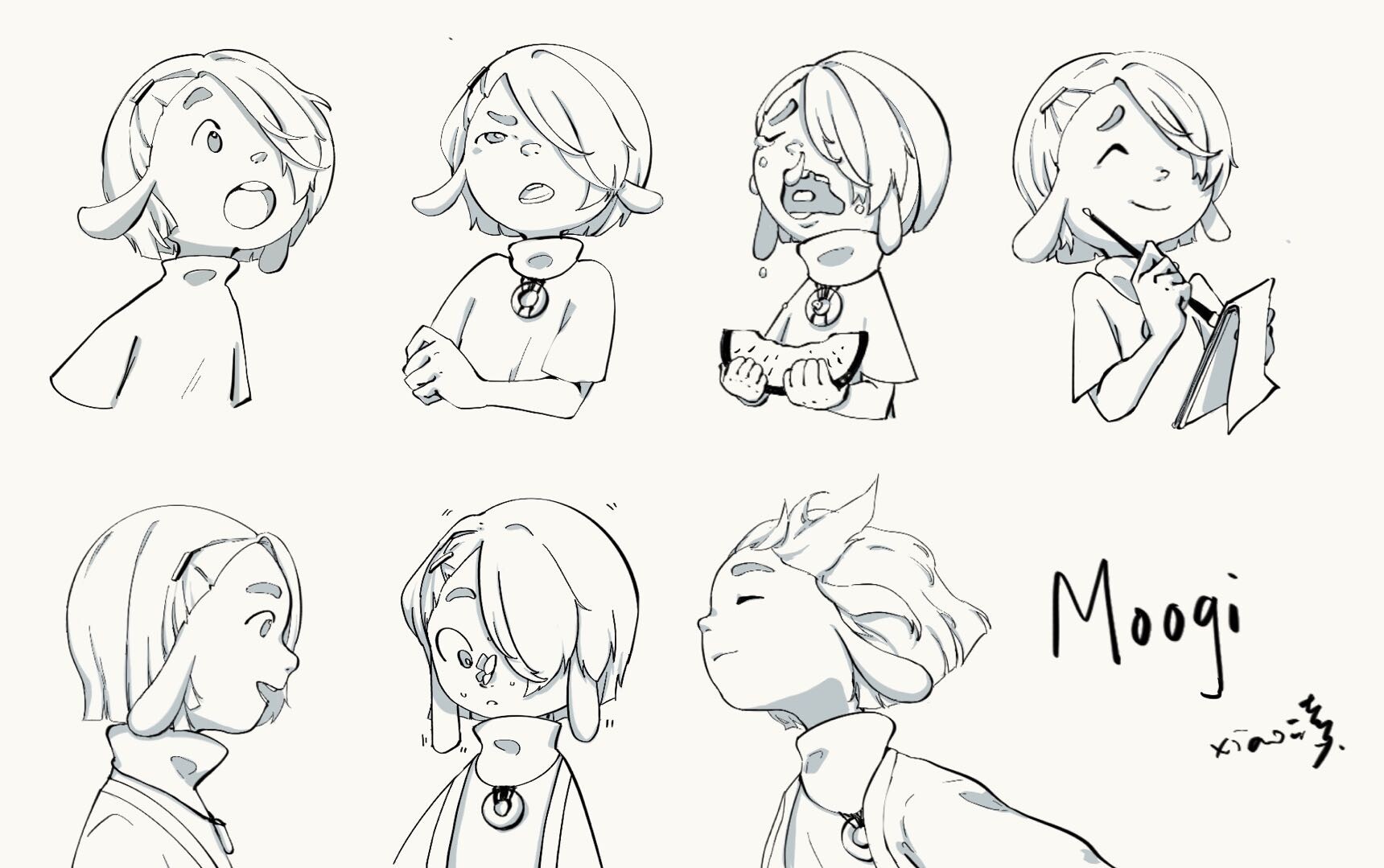 ArtStation - Moogi Character Expression chart