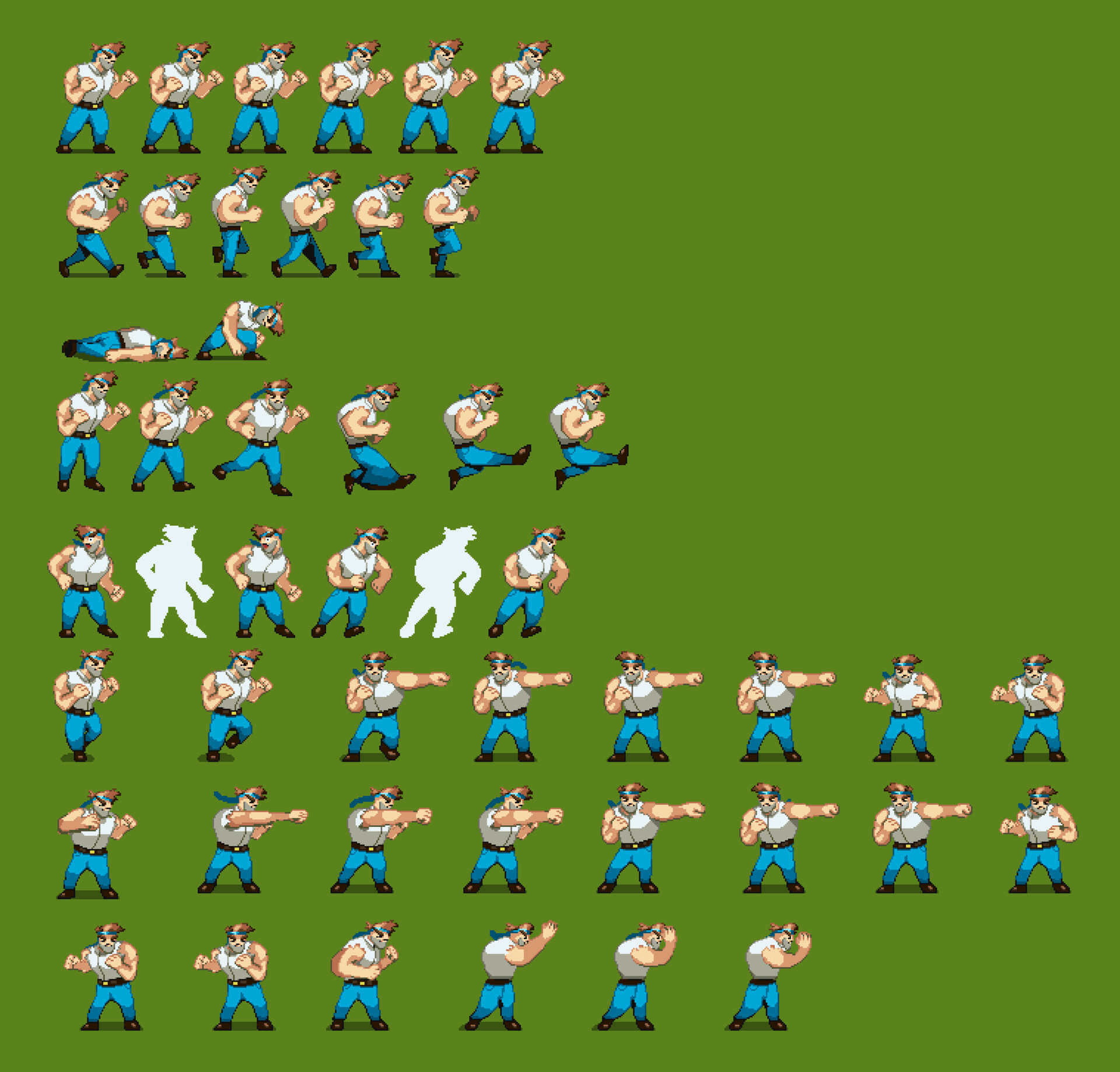 ArtStation - Burning Fury - Roy sprite sheet