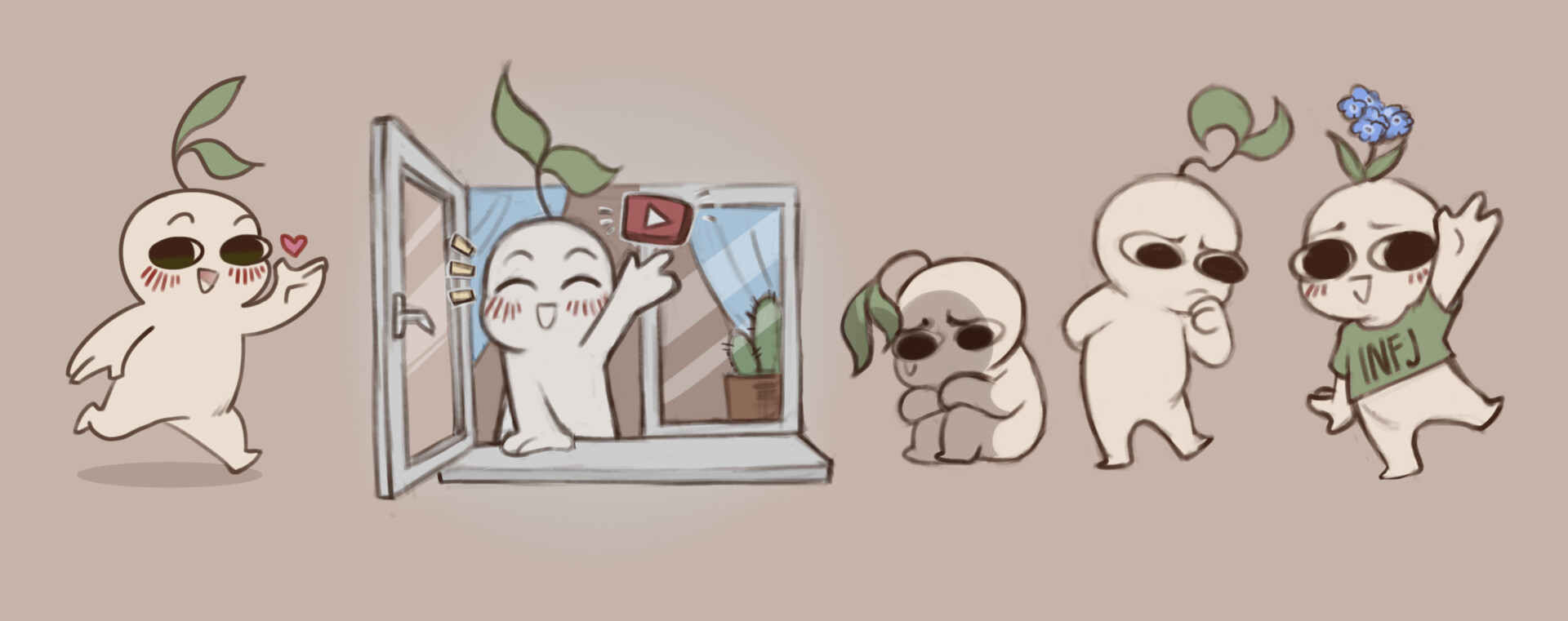 ArtStation - Psi - Psych2Go mascot sketches