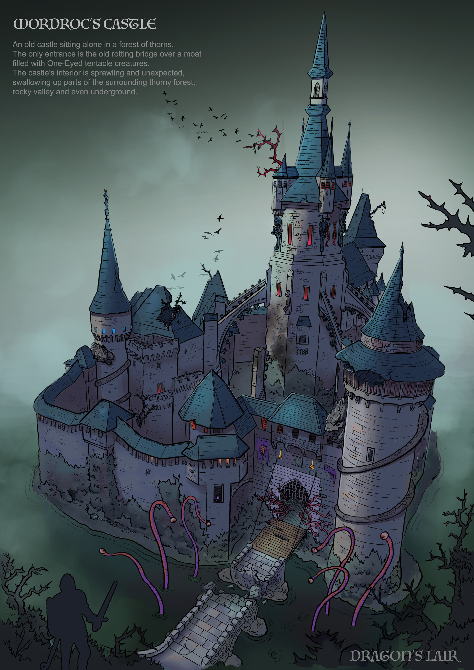 ArtStation - Dragon's lair: Mordroc Castle