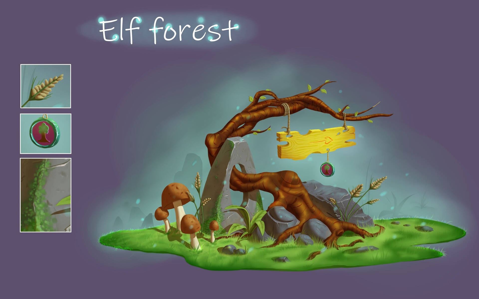 ArtStation - Elf forest