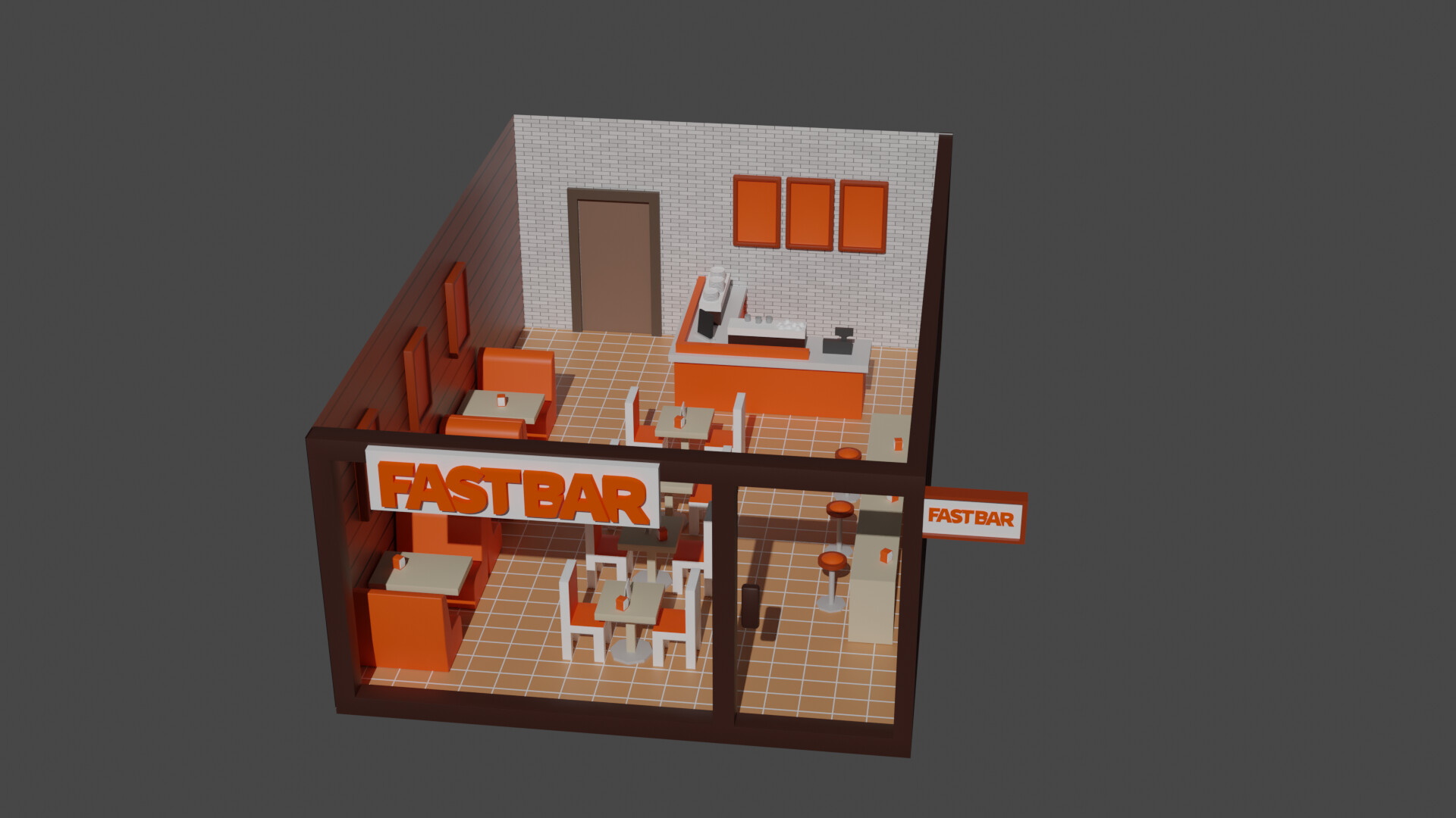 ArtStation - Stylized restaurant