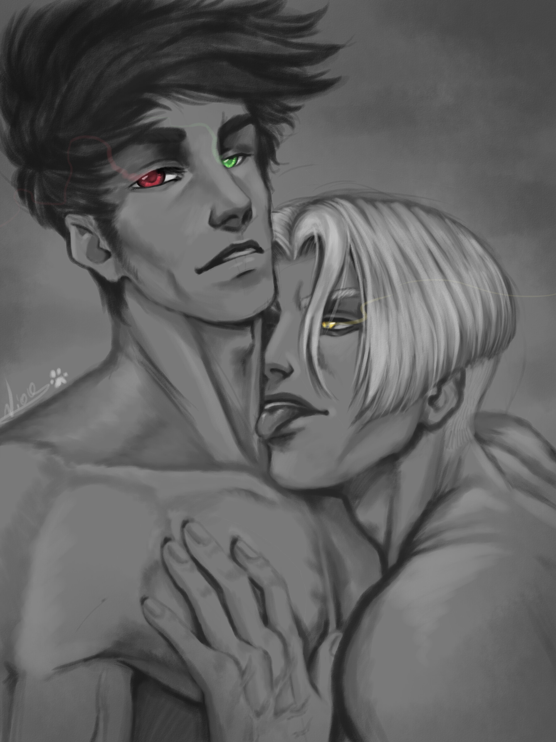 Artstation Hades Fanart Zagreus X Thanatos