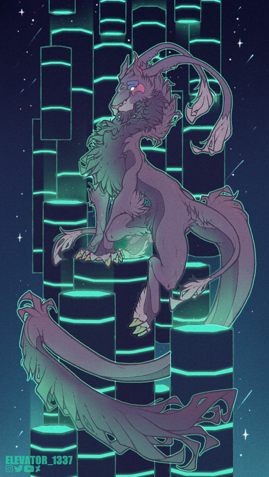 Elevator 1337 - ArtFight 2021 Bloodhound Omega