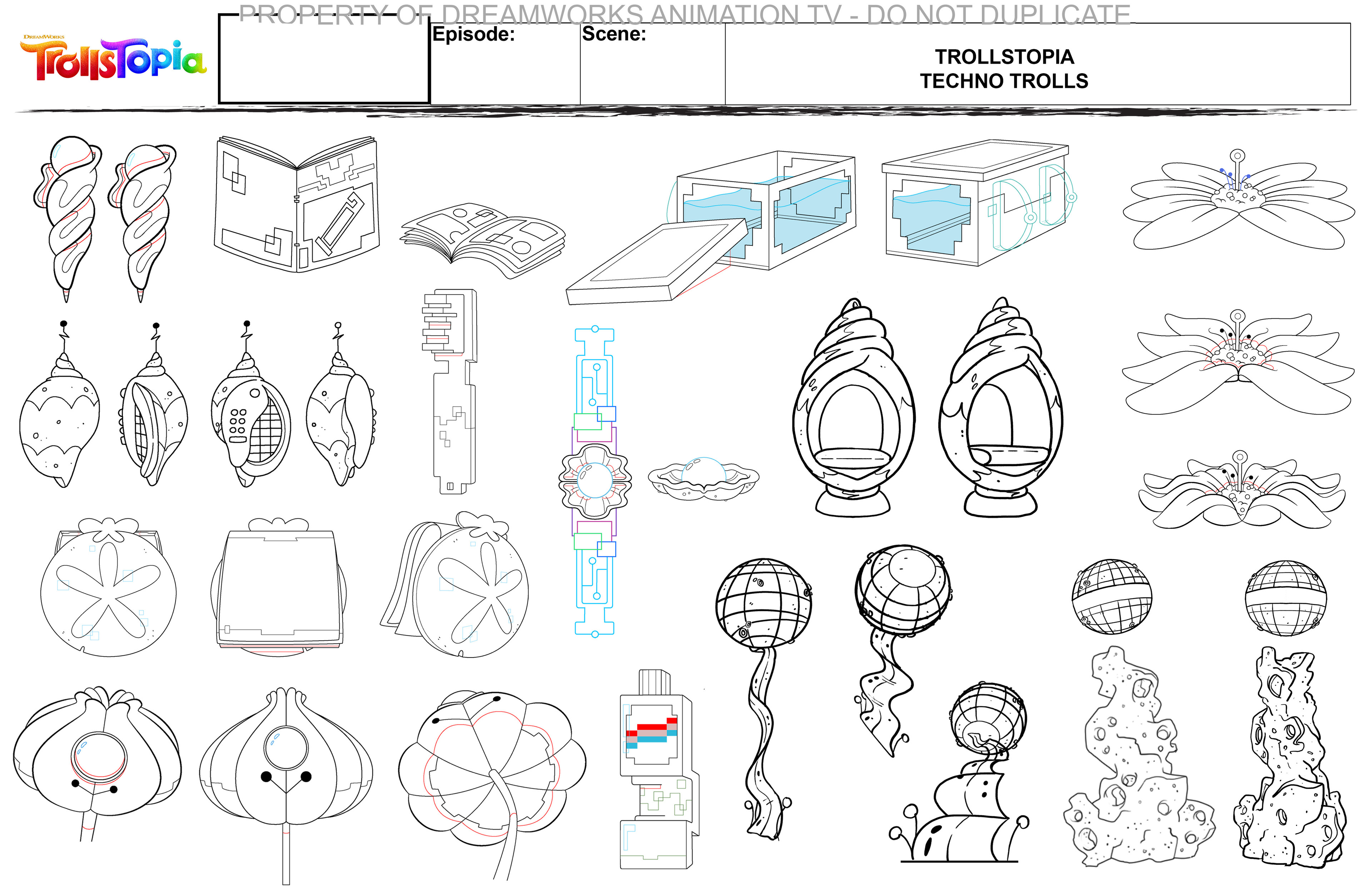 Jerry Regan - Dreamworks - Trollstopia - Prop Design - Season 1