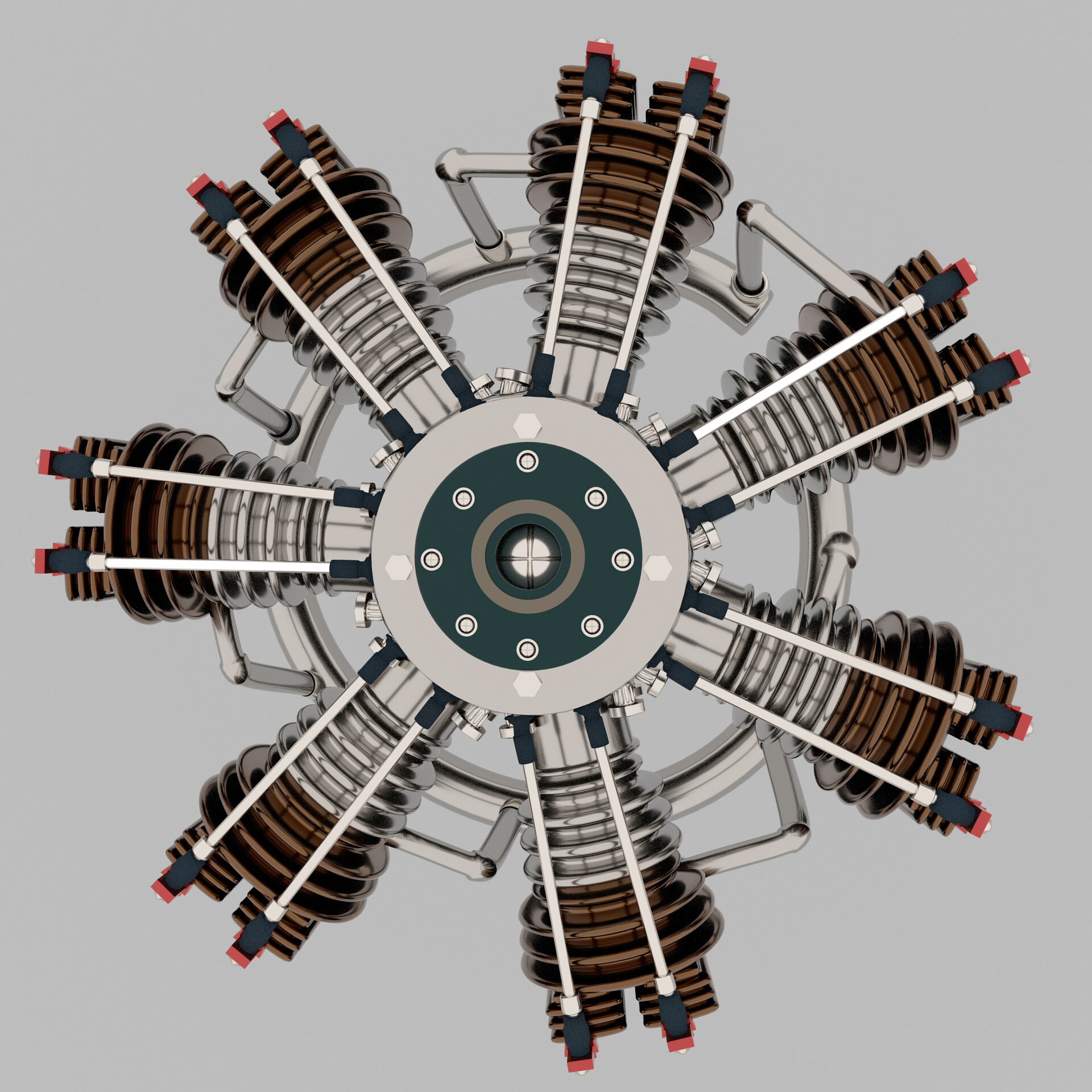 ArtStation - Radial engine modelling #maya #3d