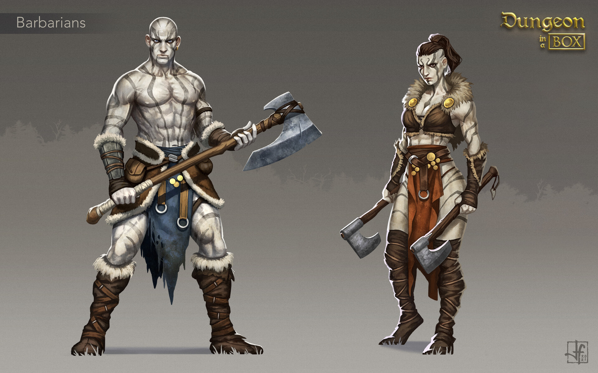 ArtStation - Dungeon in a BOX: Goliath - Barbarians