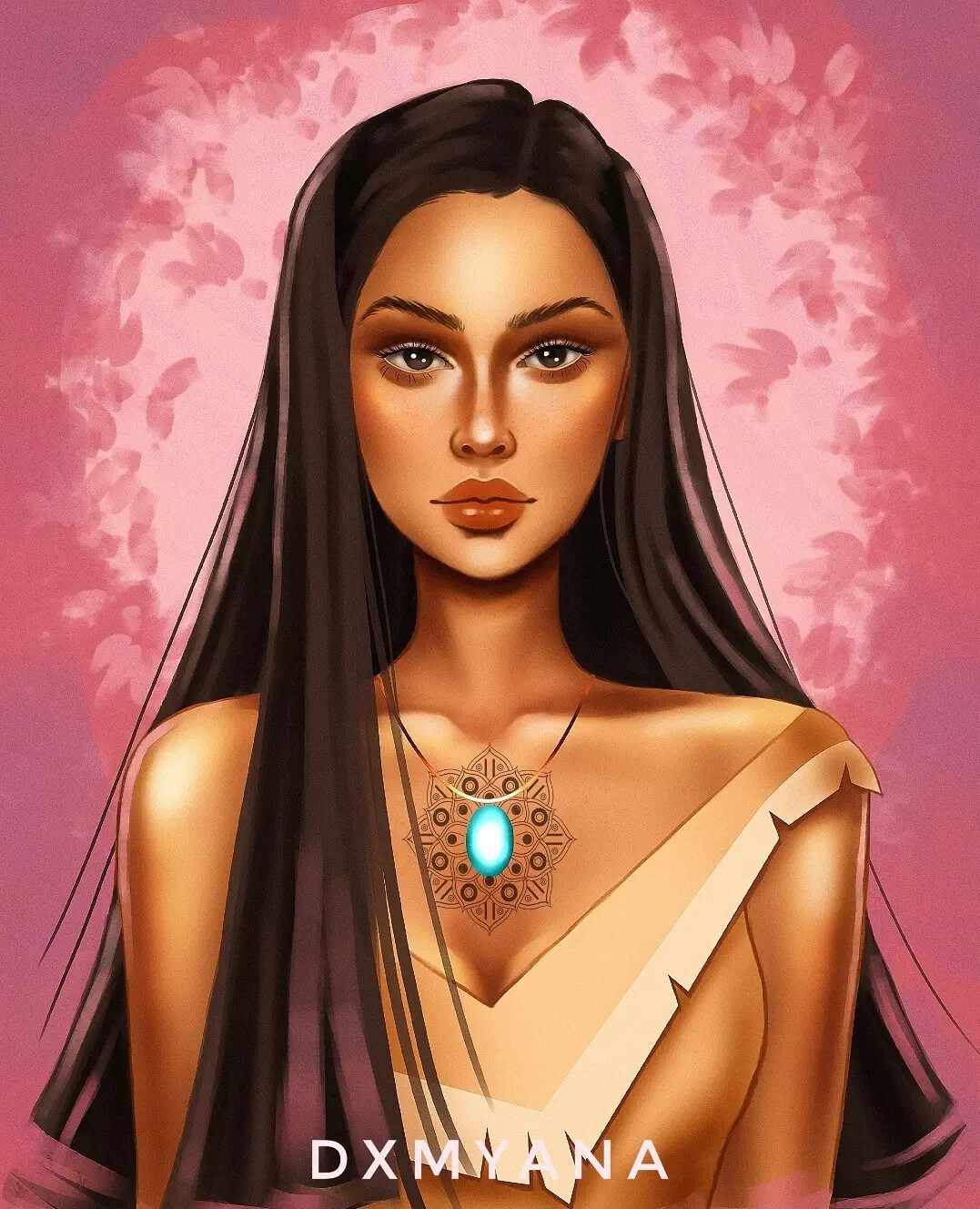 ArtStation - Disney Pocahontas digital fan art, digital portrait
