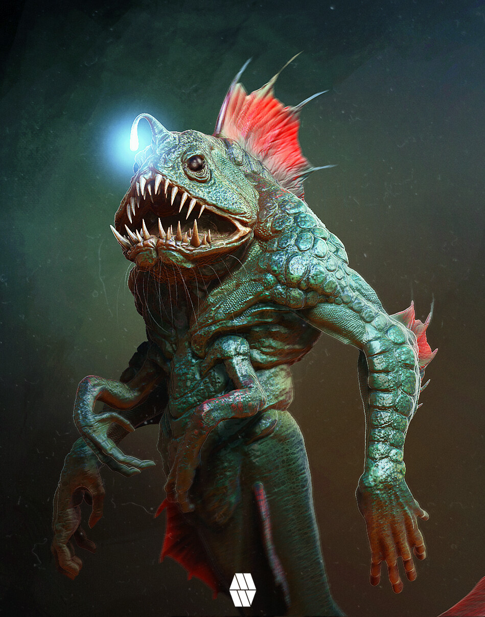ArtStation - A Monster Emerges - 'Mer-Man' Personal Concept