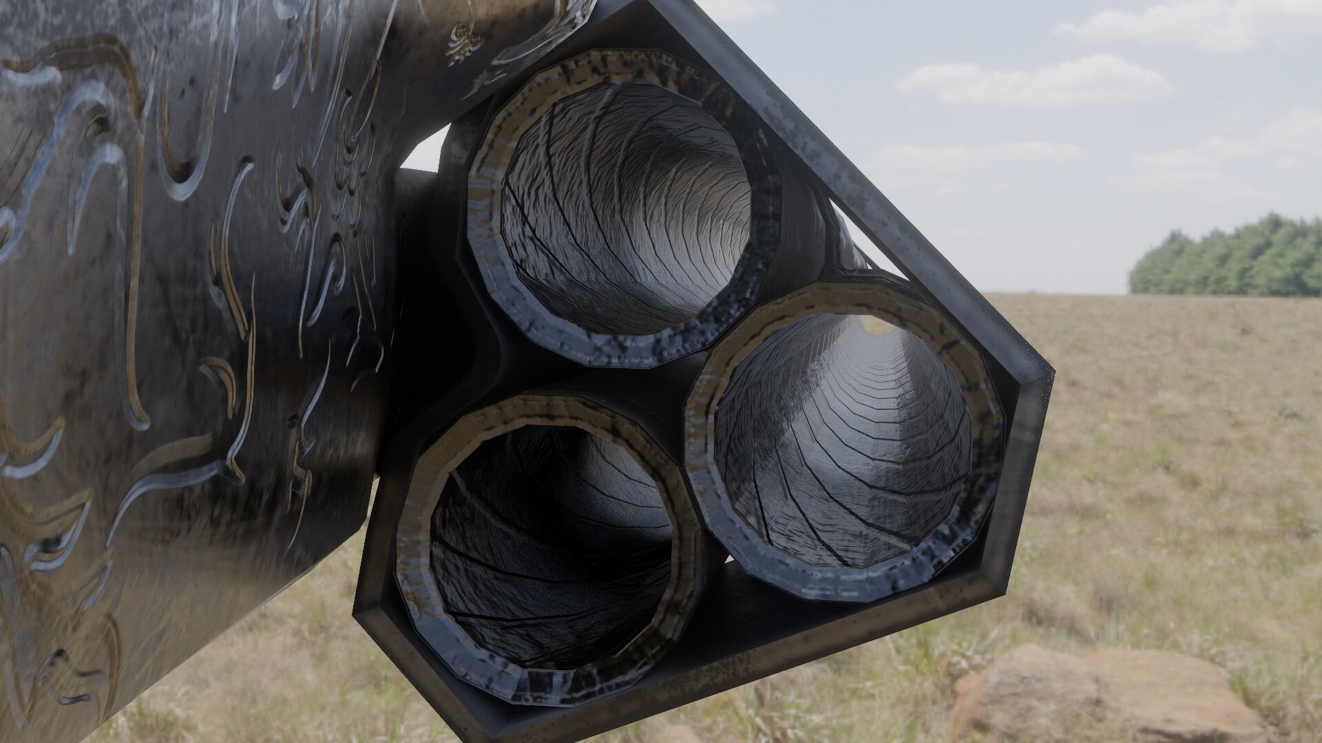 Egor Krylkov - Victorian Triple Barrel Shotgun