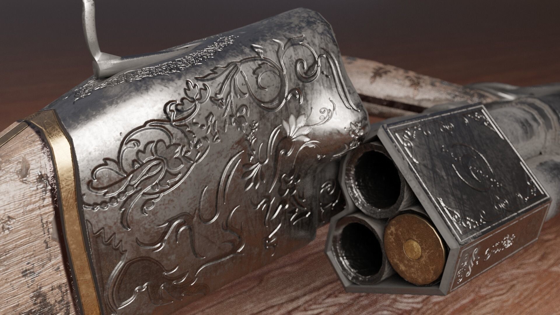 Egor Krylkov - Victorian Triple Barrel Shotgun