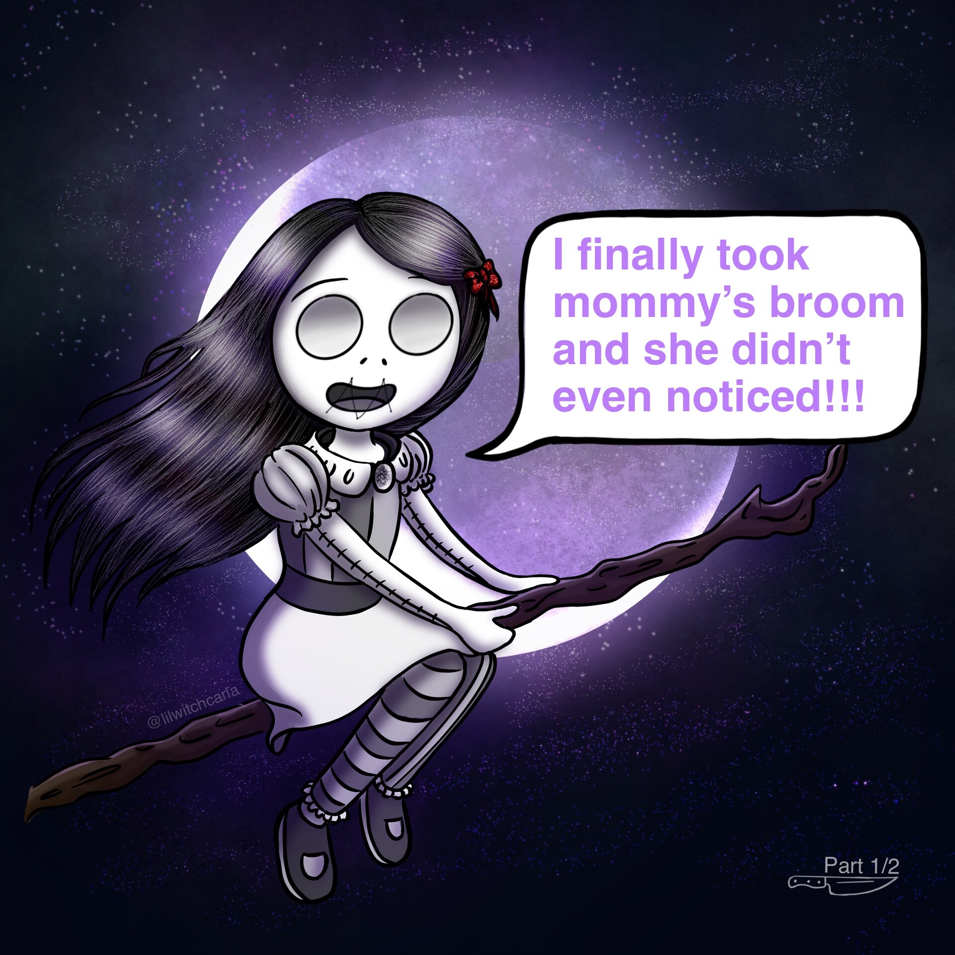 ArtStation - Ophy on the broom!